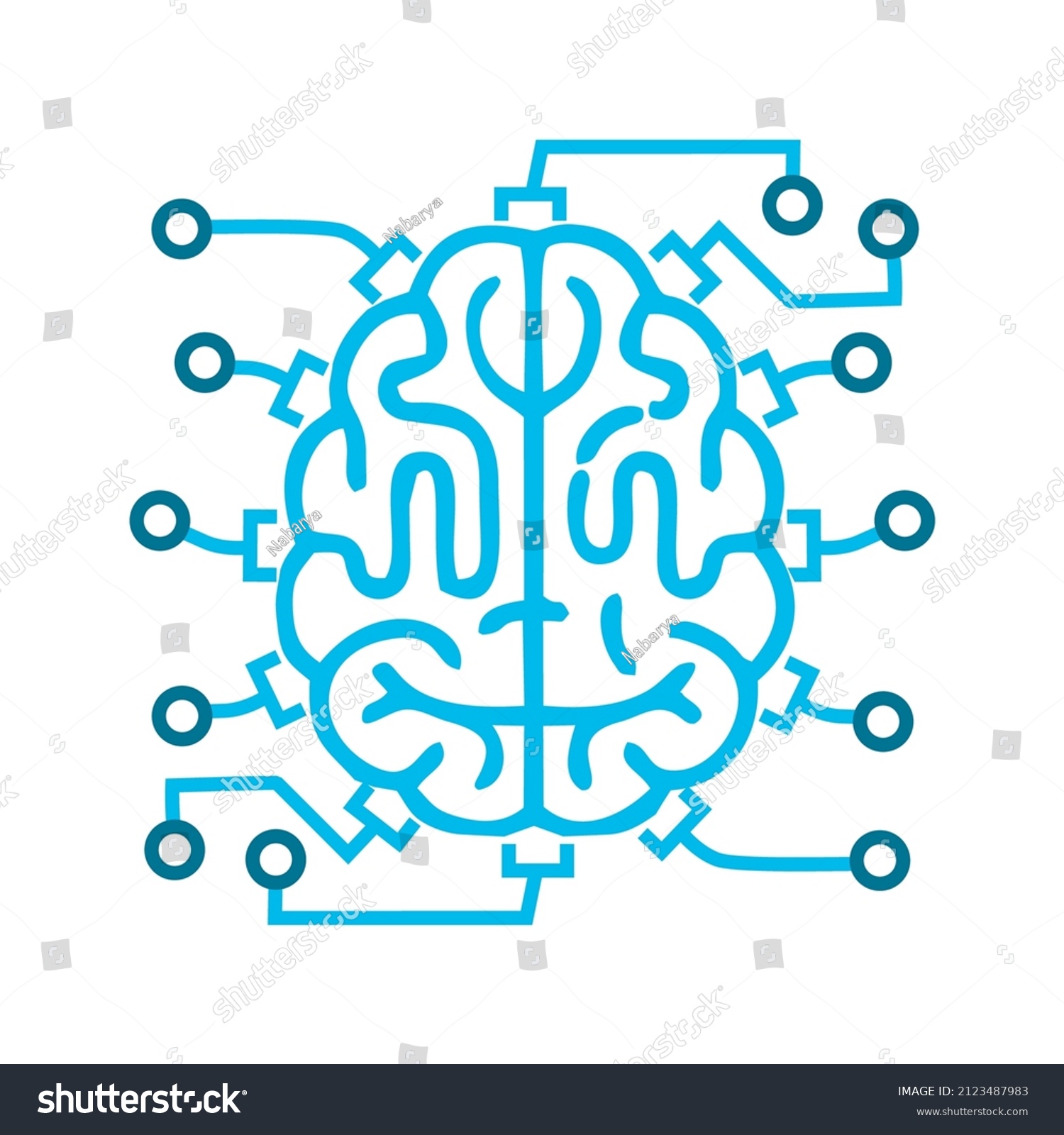 Digital Smart Conceptual Brain Intelligence Genius Stock Vector ...