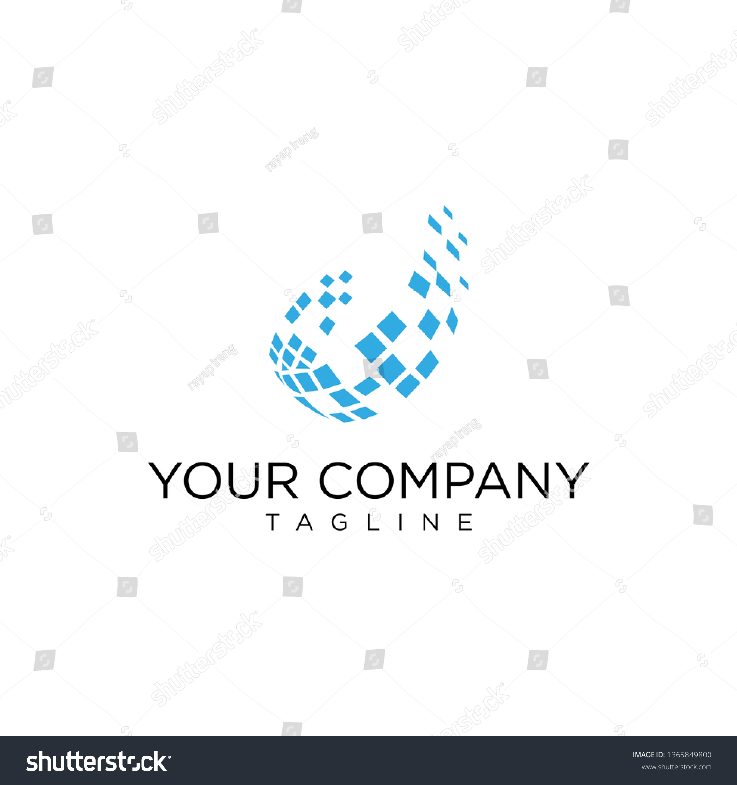 Digital Solutions Logo Stock Vector (Royalty Free) 1365849800