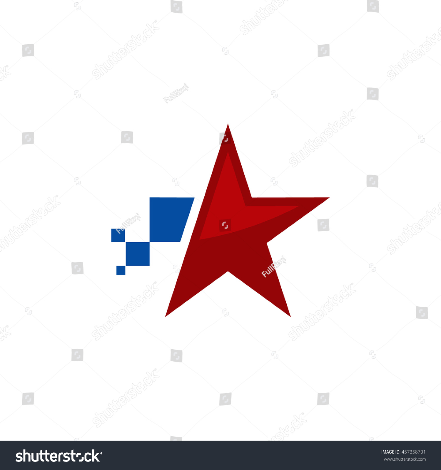 Digital Star Logo: vector de stock (libre de regalías) 457358701 ...