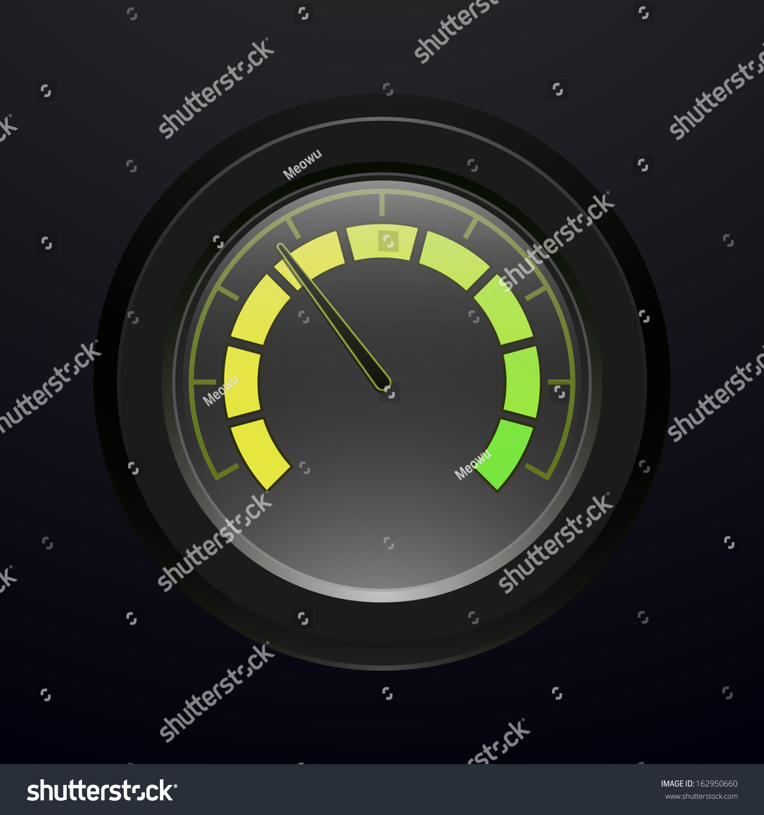 Digital Tachometer Neon Light Vector Illustration: Stock-Vektorgrafik ...