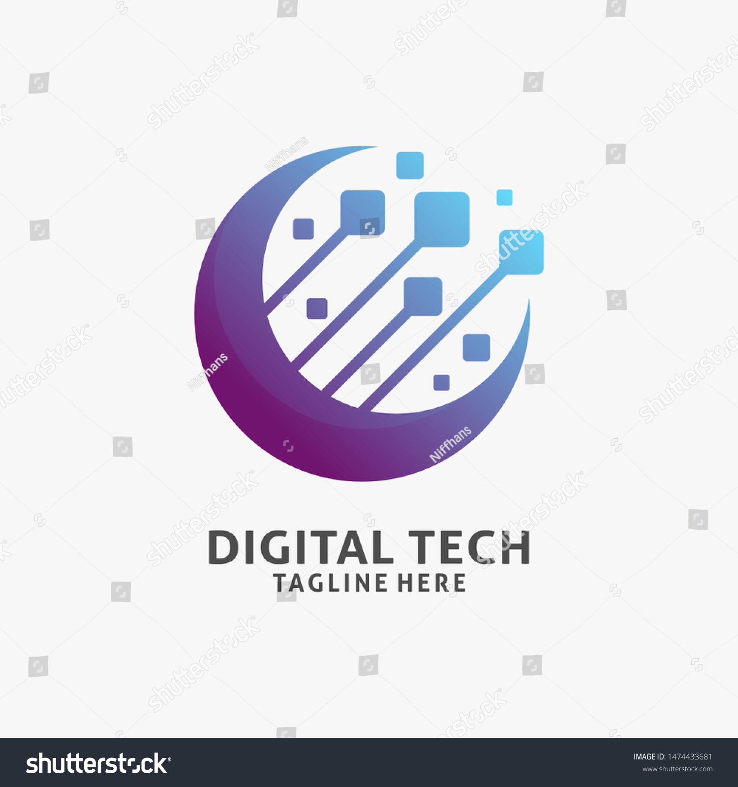 Digital Tech Logo Design Inspiration: เวกเตอร์สต็อก (ปลอดค่าลิขสิทธิ์ ...