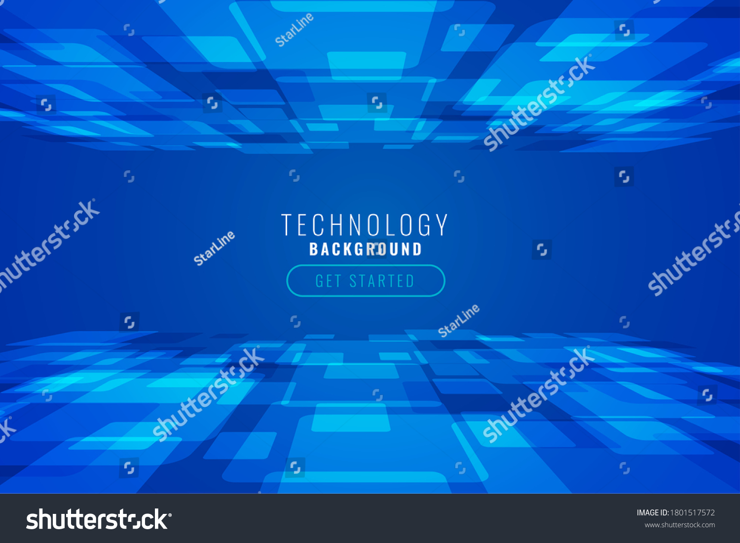 Digital Technology Abstract Background Perspective Style Stock Vector ...