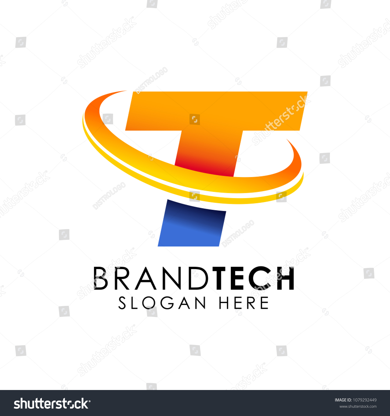 Digital Technology Letter T Logo Web Stock Vector (Royalty Free) 1079292449