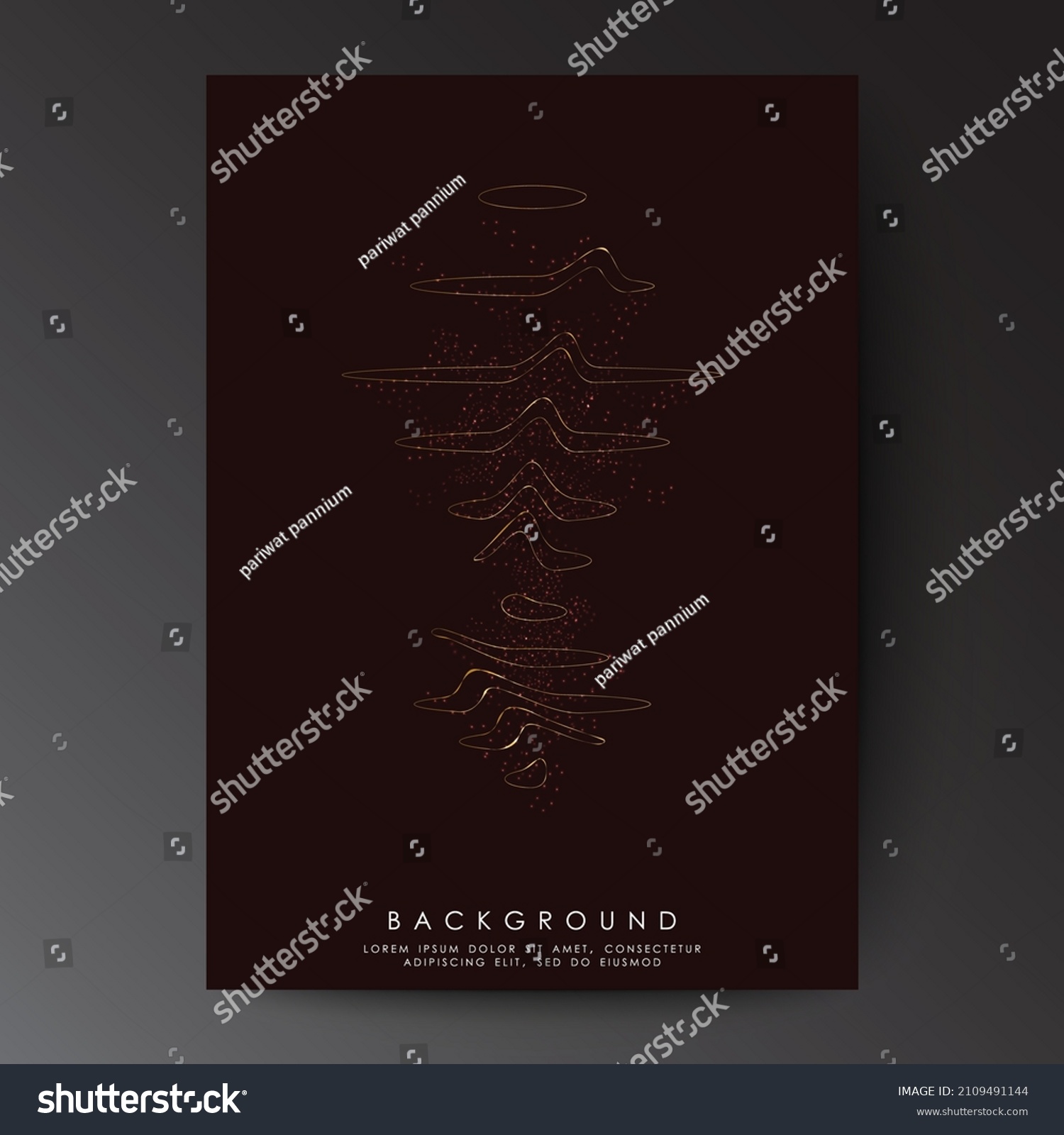 Digital Topography Cover Page Background Stock Vector (Royalty Free ...