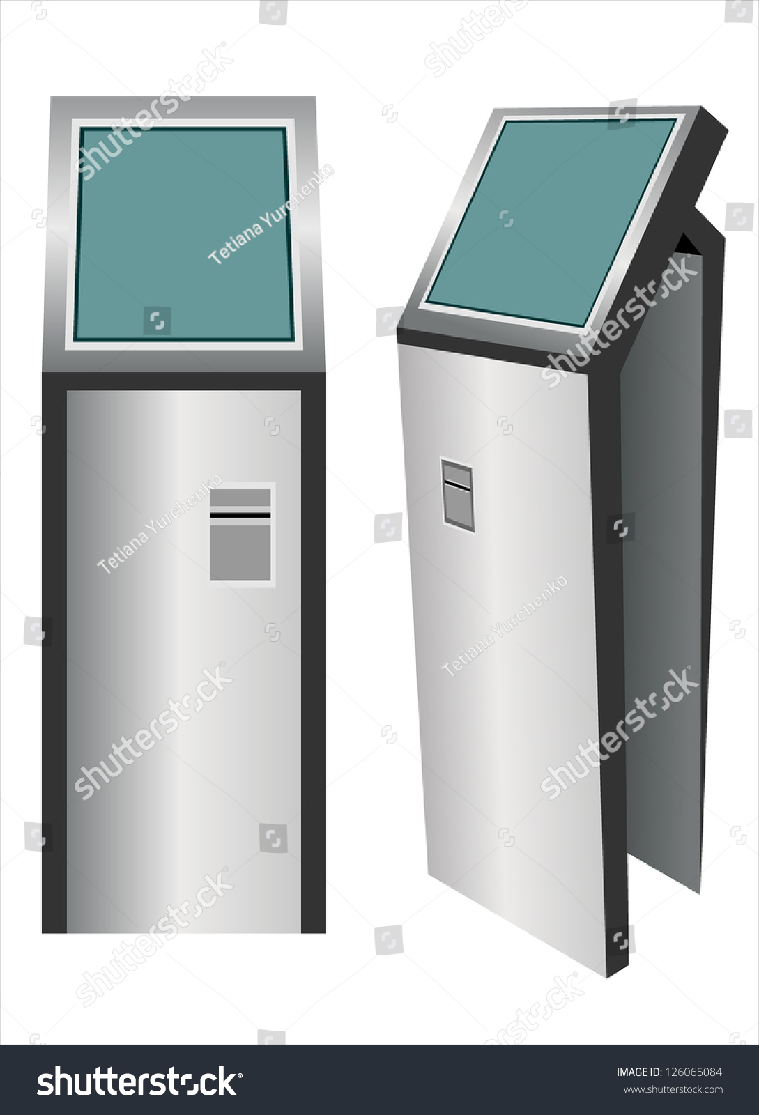 Digital Touchscreen Terminal Isolated On White: Vector có sẵn (miễn phí ...
