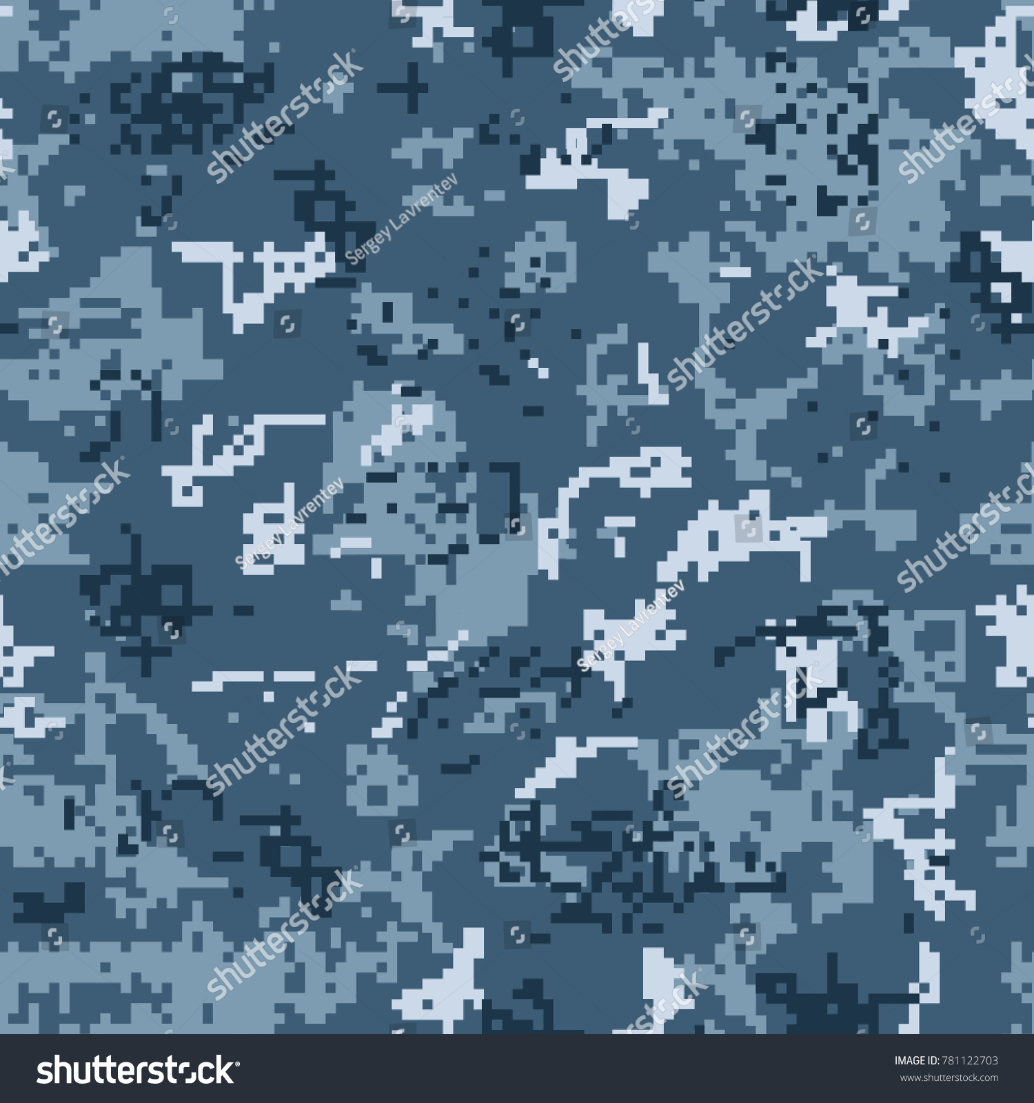 Digital Urban Camouflage Seamless Pattern Vector Stock Vector (Royalty ...