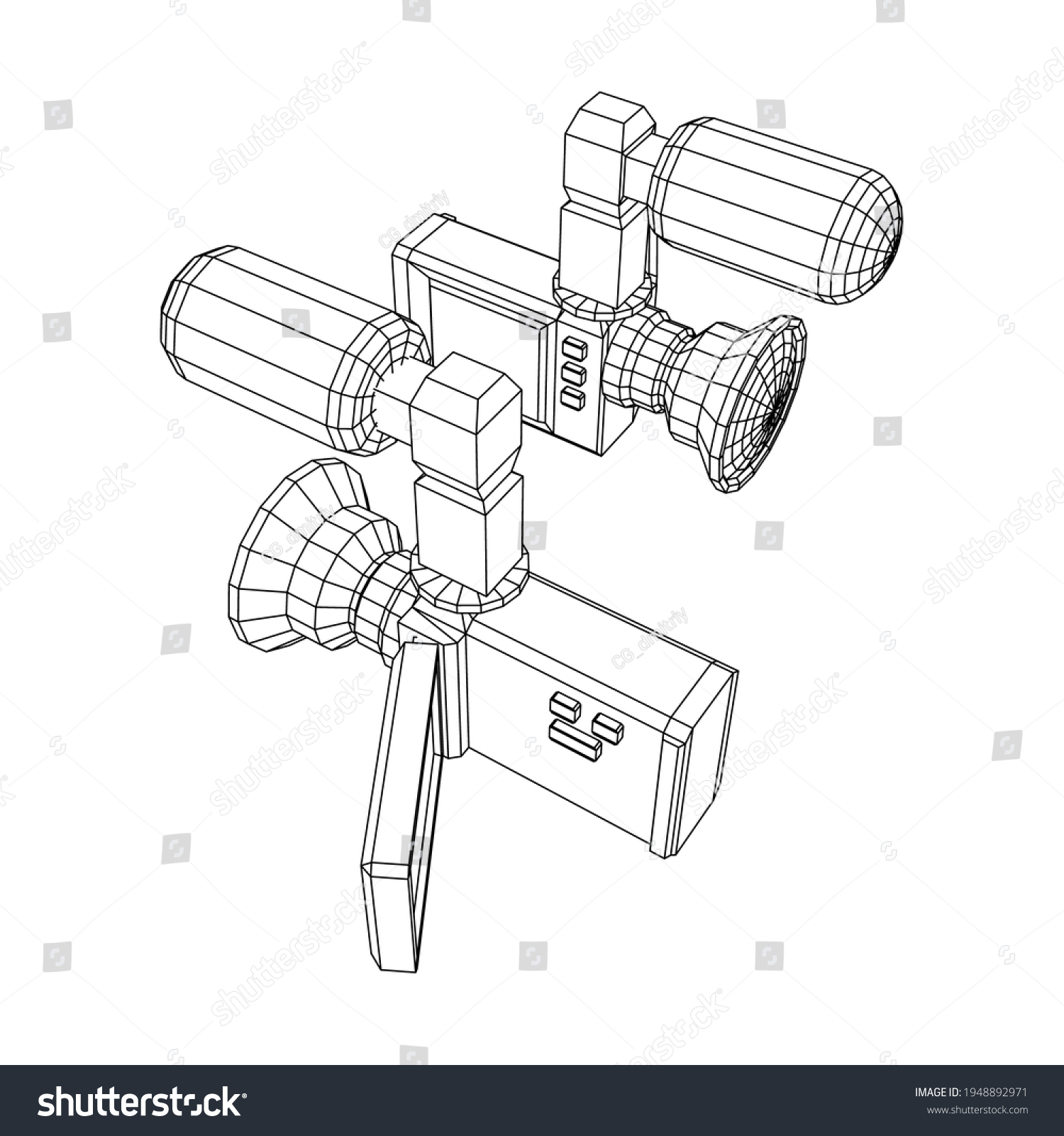 Digital Video Handheld Camera Rotating Screen Stock Vector (Royalty ...