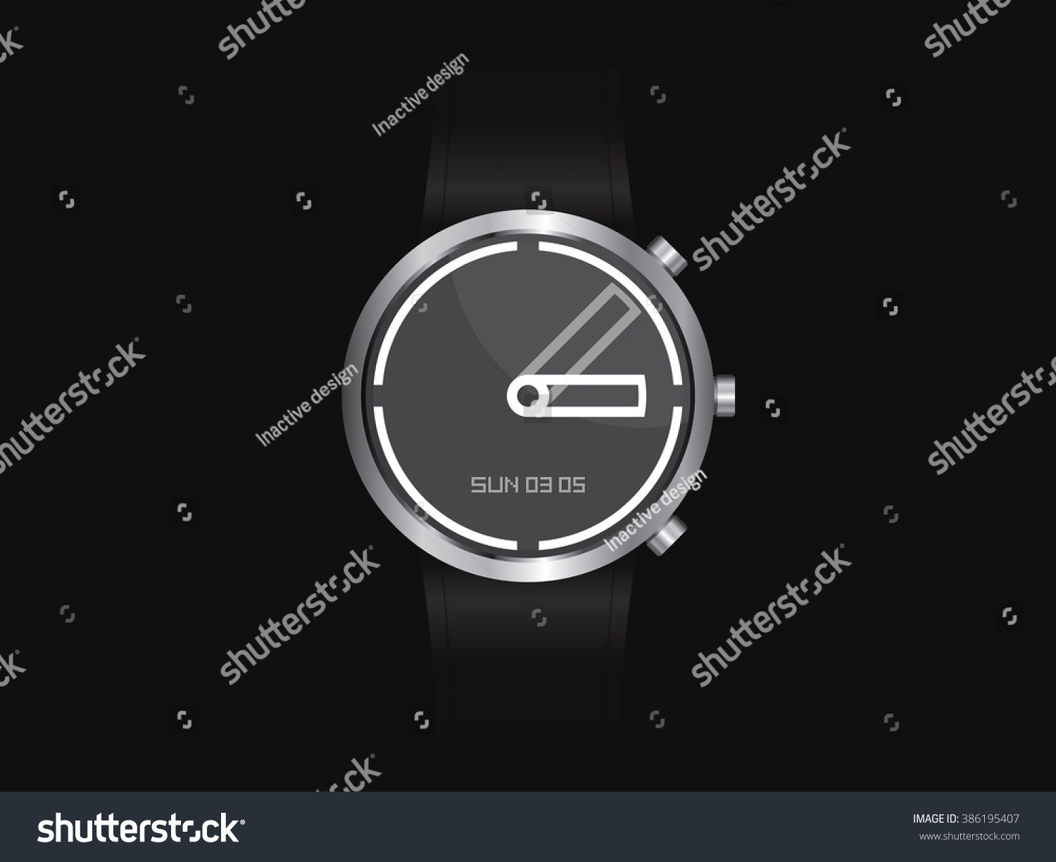 Digital Watch Smart Design Stock Vector (Royalty Free) 386195407