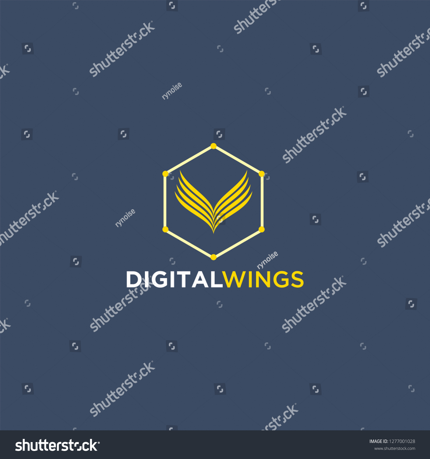 Digital Wings Logo: vector de stock (libre de regalías) 1277001028 ...