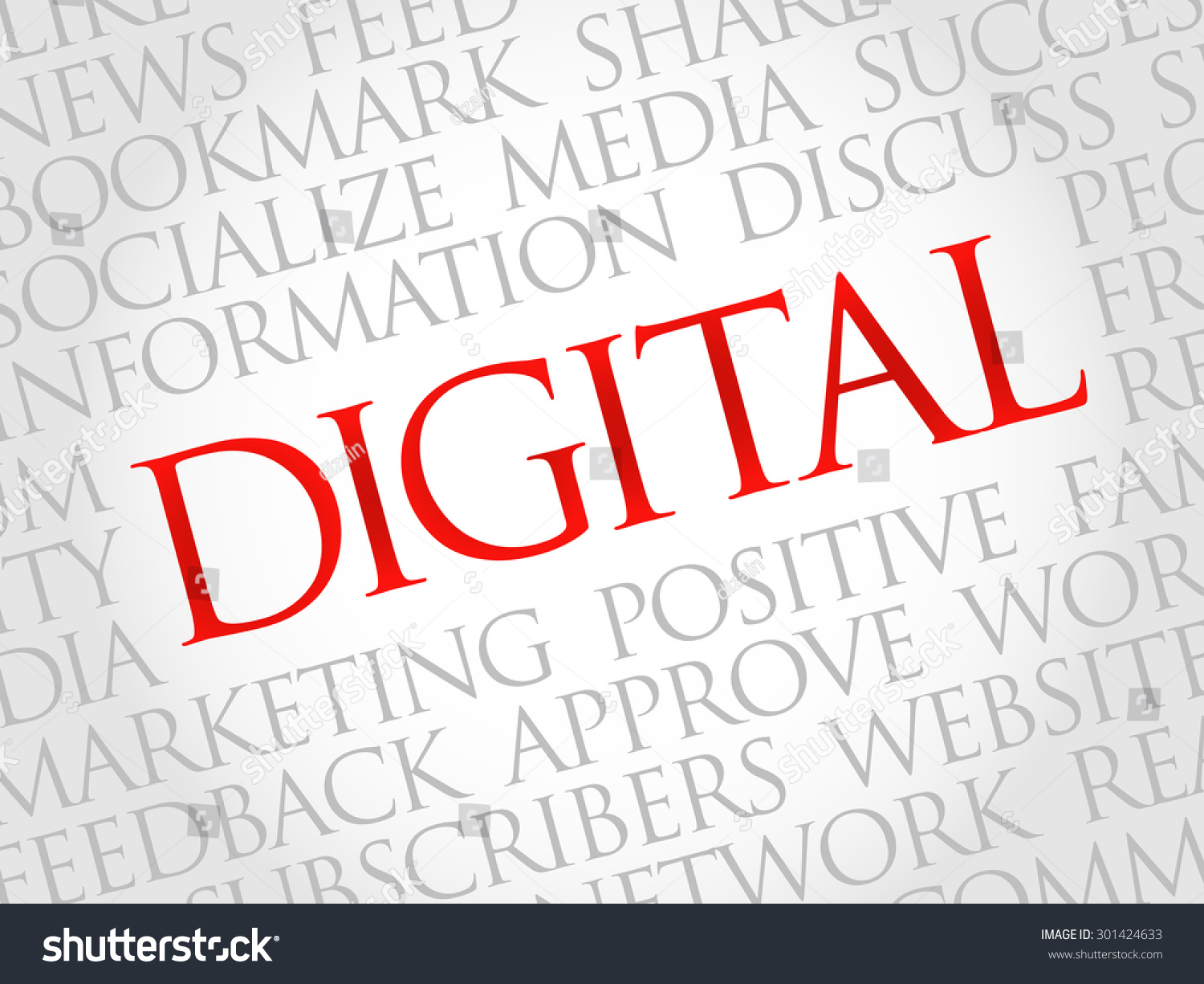 Digital Word Cloud Business Concept Stock Vector (Royalty Free ...