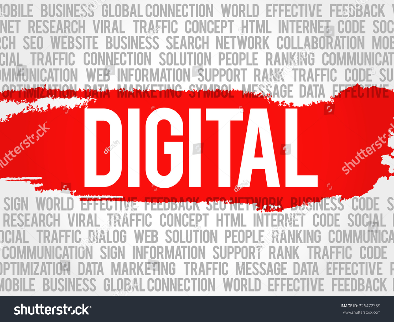 Digital Word Cloud Business Concept Stock Vector (Royalty Free ...