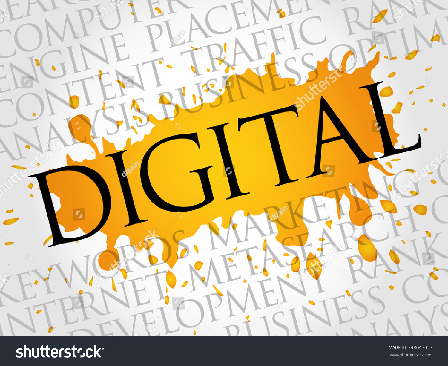 Digital Word Cloud Business Concept Stock Vector (Royalty Free ...
