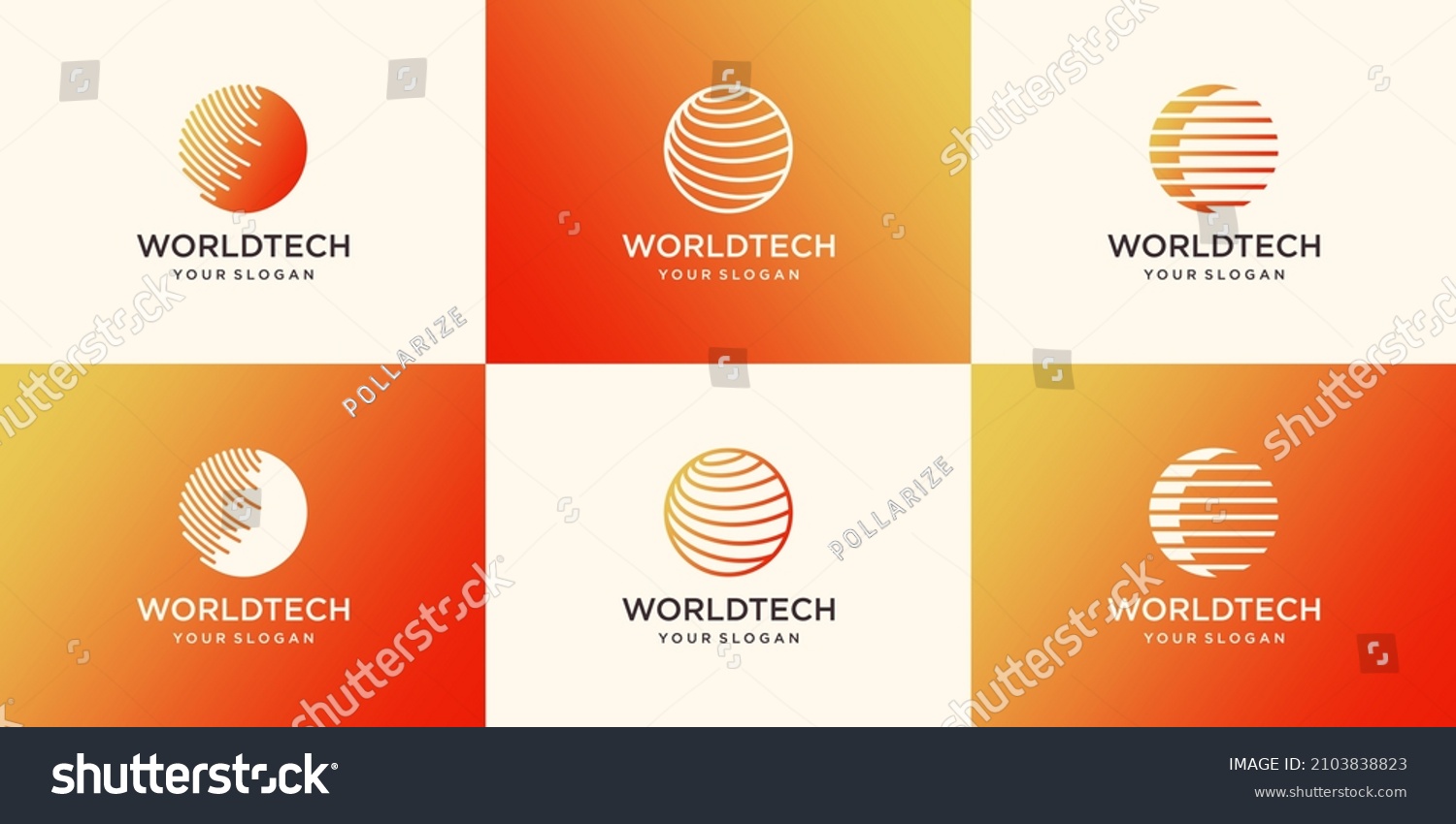 Digital World Logo Design Template Stock Vector (Royalty Free) 2103838823