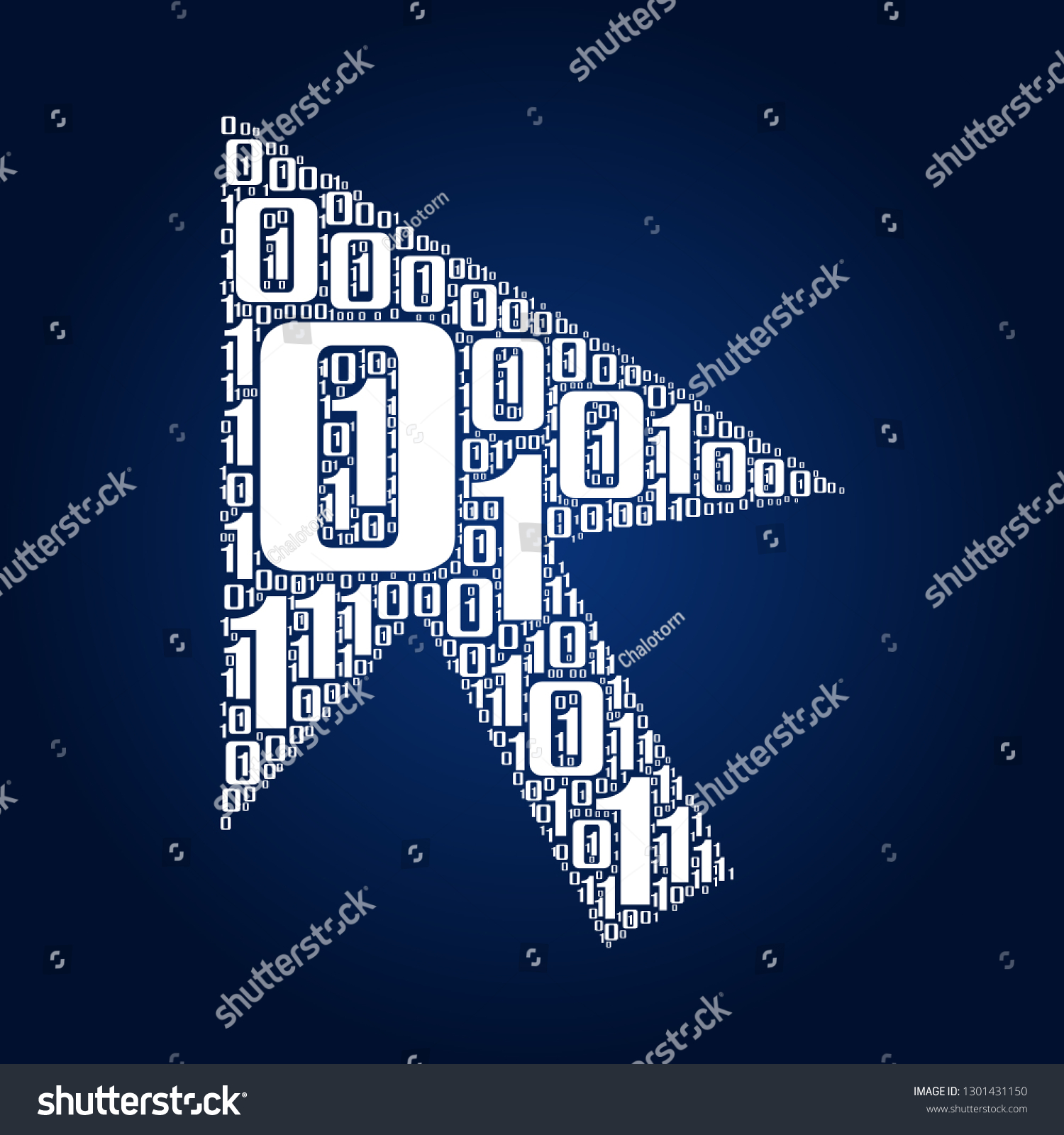 Digital Zero One Number Word Cloud Stock Vector (Royalty Free ...