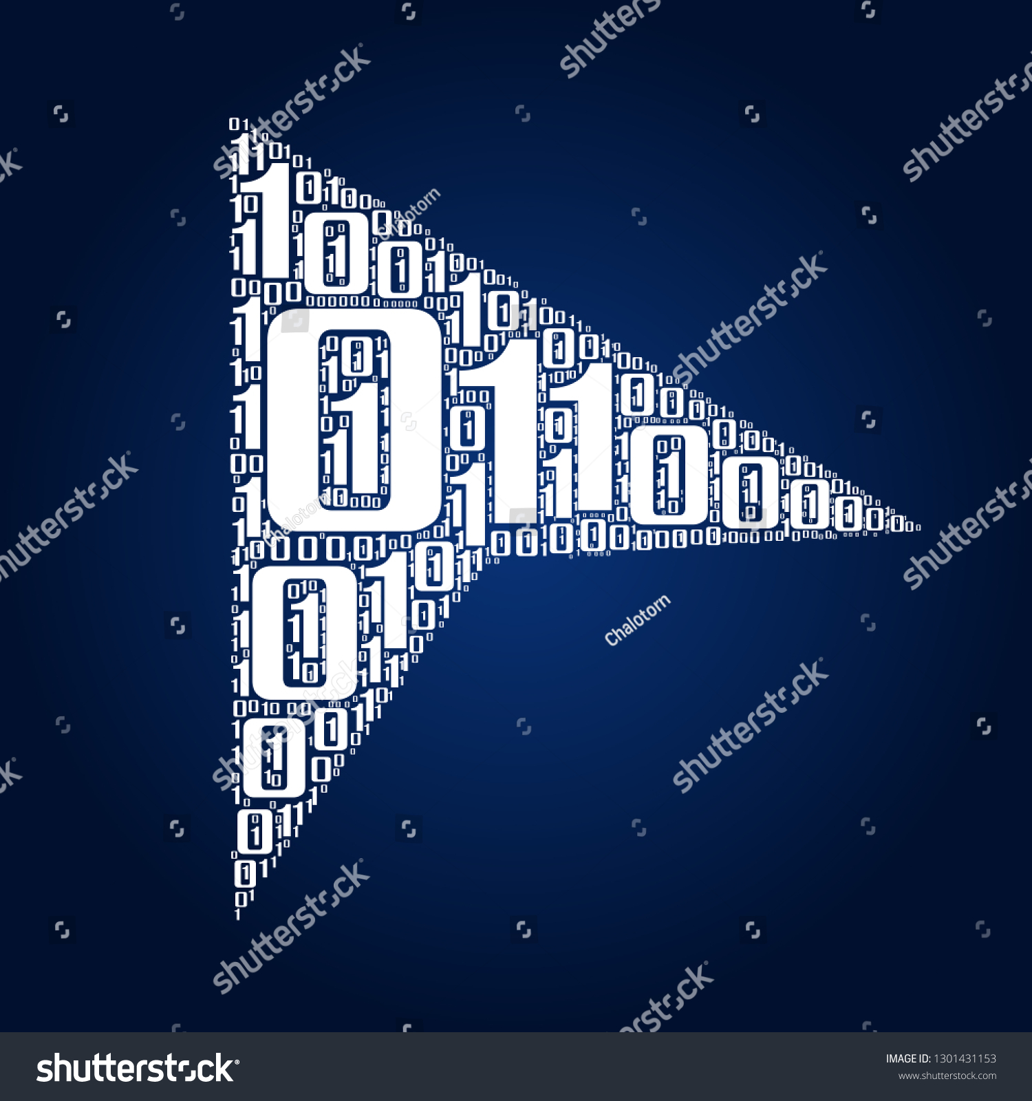 Digital Zero One Number Word Cloud Stock Vector (Royalty Free) 1301431153