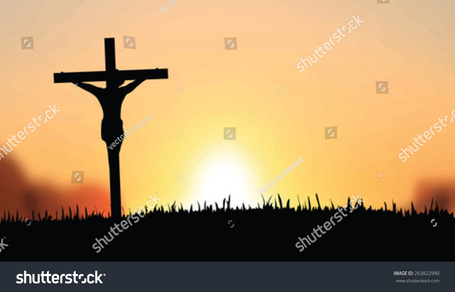 Digitally Generated Jesus On Cross Vector Stock Vector (Royalty Free ...