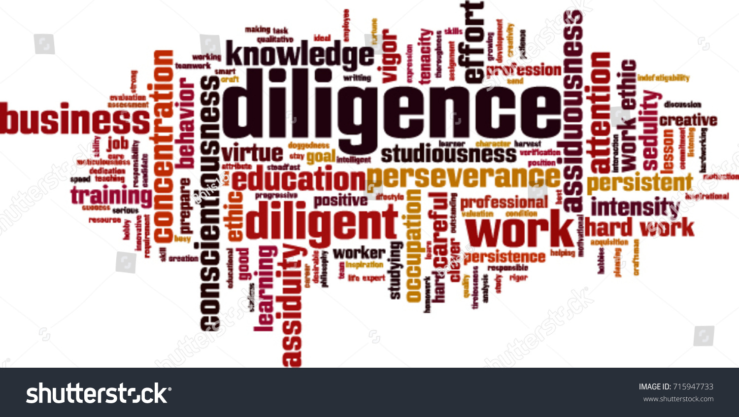 Diligence Word Cloud Concept Vector Illustration Stock Vector (Royalty ...
