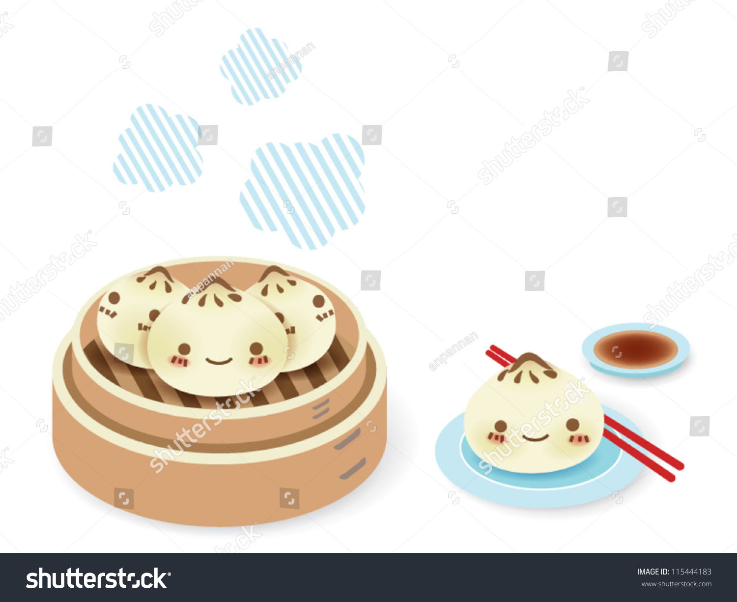 Dim Sum Gang 001: vetor stock (livre de direitos) 115444183
