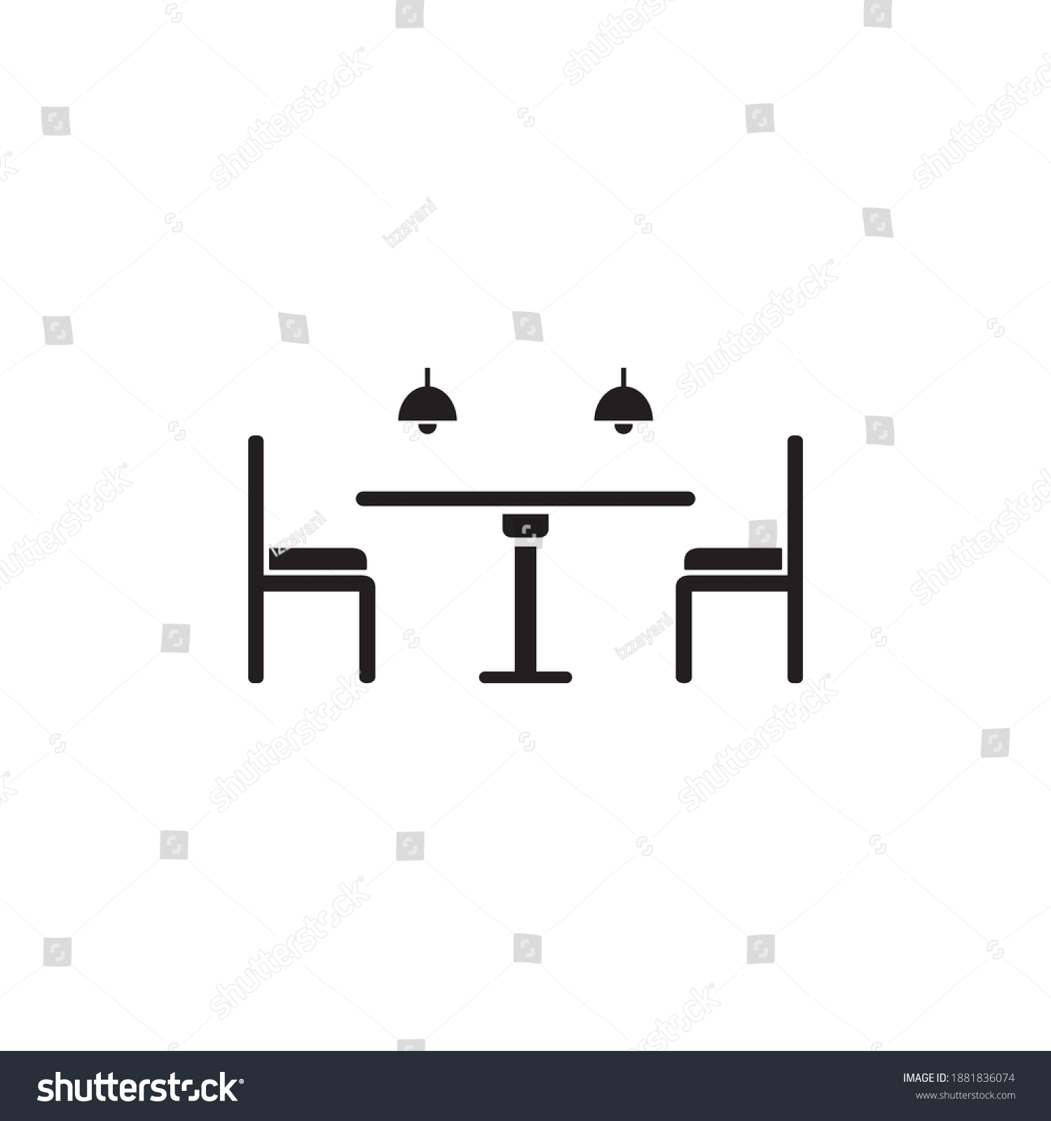 Dinning Table Icon Symbol Sign Vector Stock Vector (Royalty Free ...