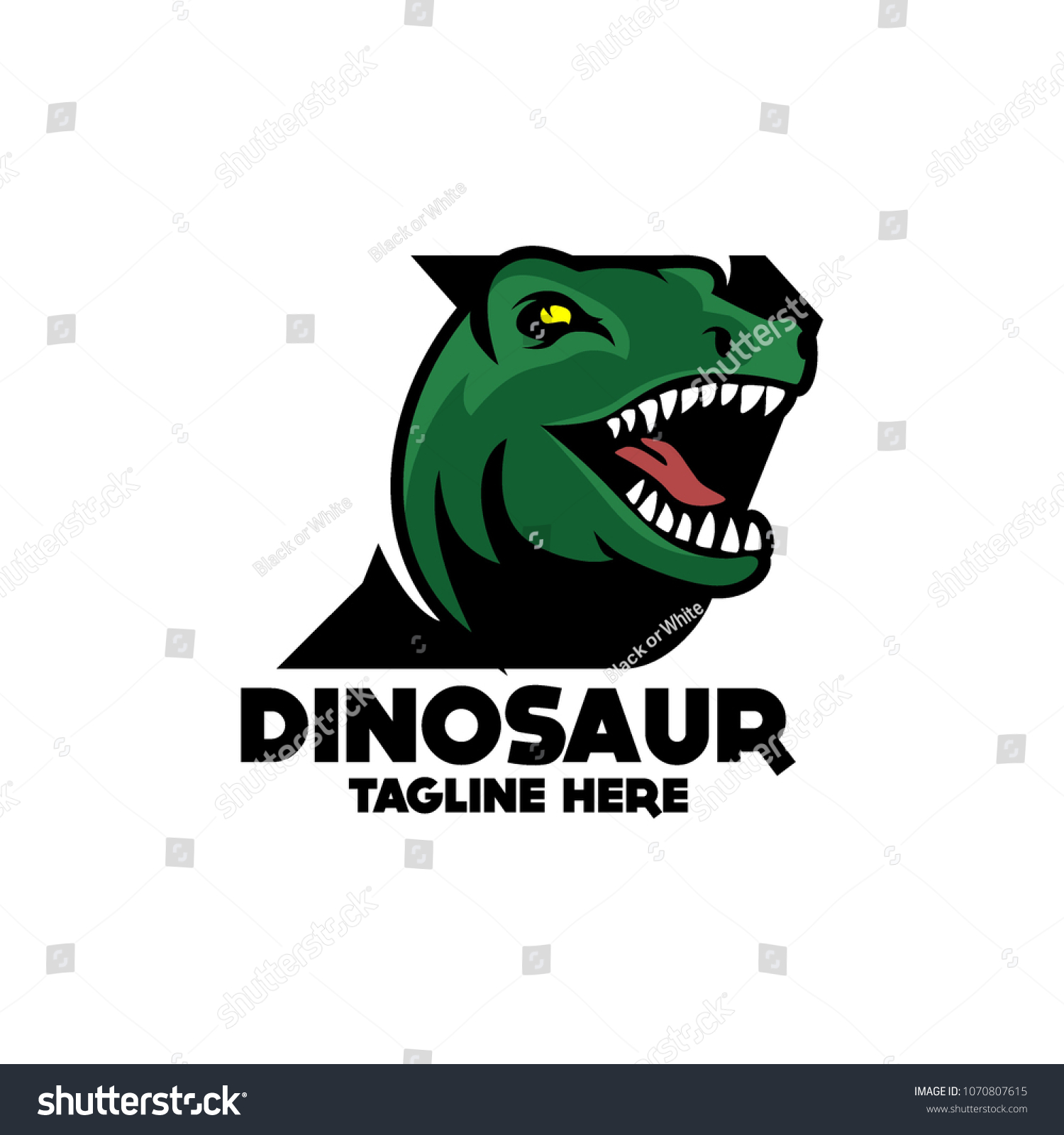 Dino Logo Design Stock Vector (Royalty Free) 1070807615 | Shutterstock