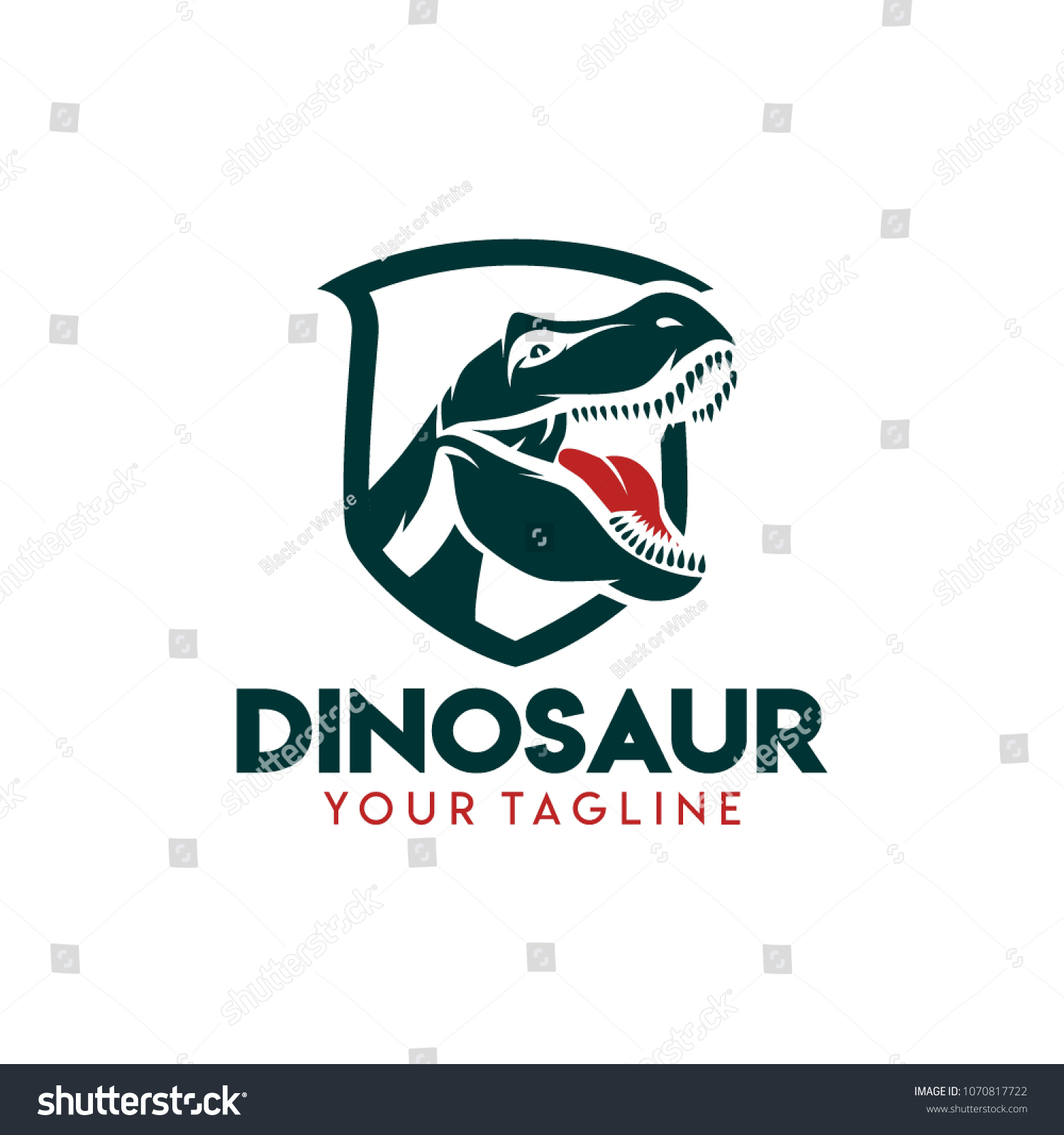 Dino Logo Design Stock Vector (Royalty Free) 1070817722