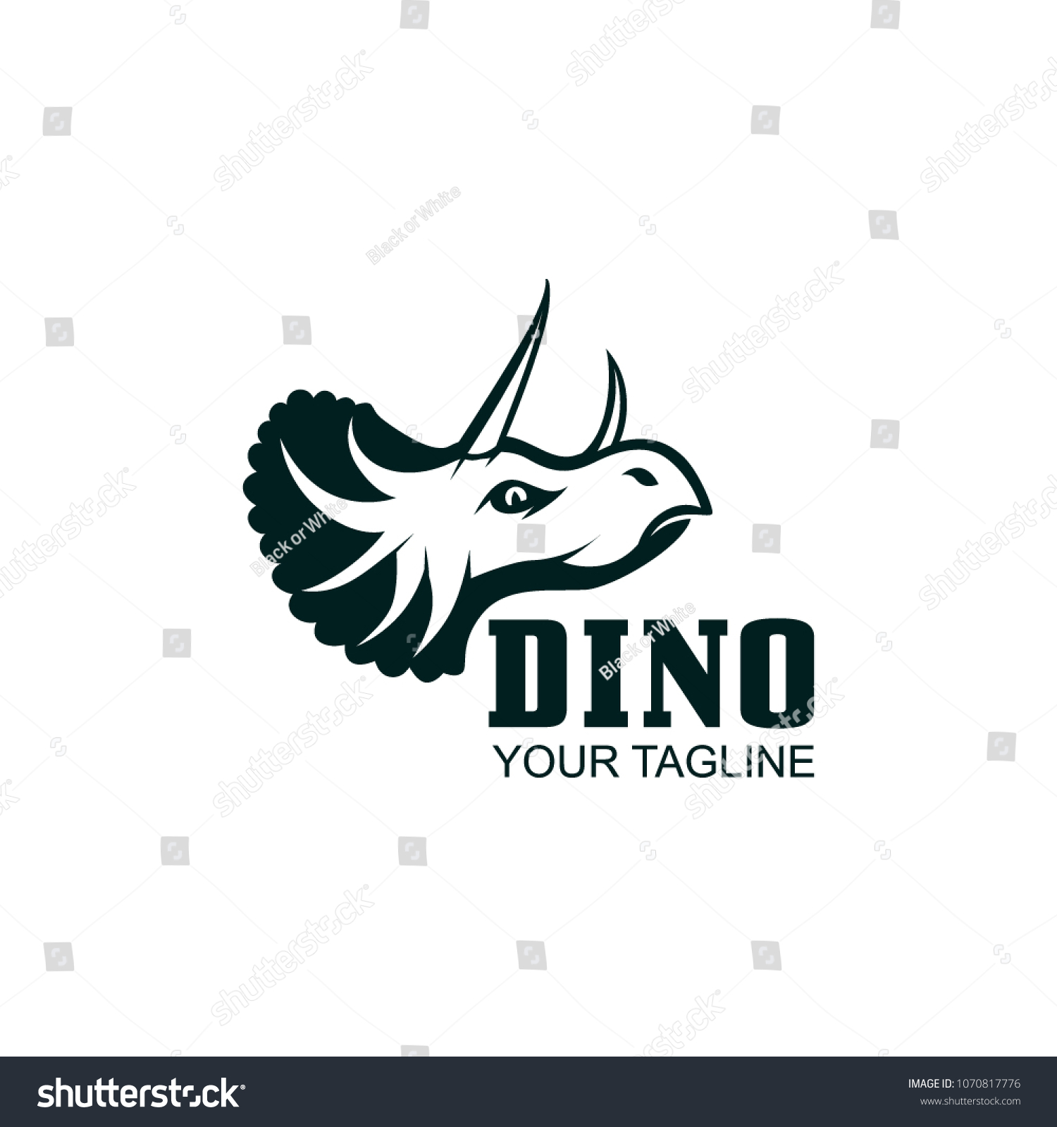 Dino Logo Design Stock Vector (Royalty Free) 1070817776 | Shutterstock