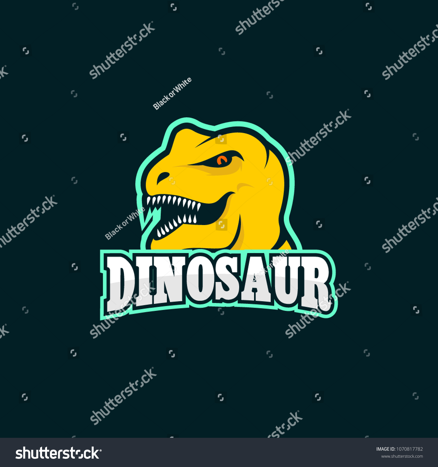 Dino Logo Design Stock Vector (Royalty Free) 1070817782 | Shutterstock