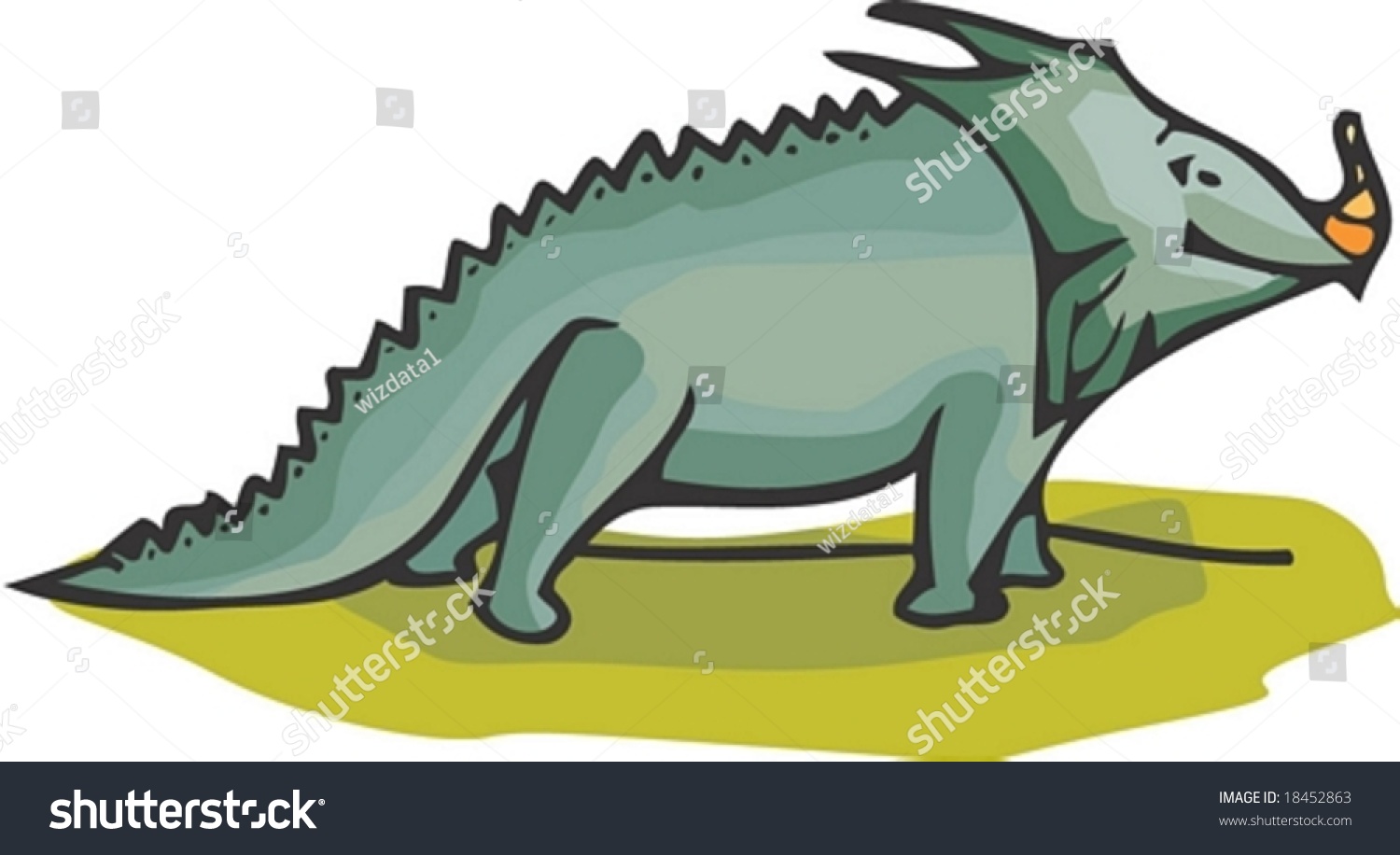 Dinosaur Character Stock Vector (Royalty Free) 18452863 | Shutterstock