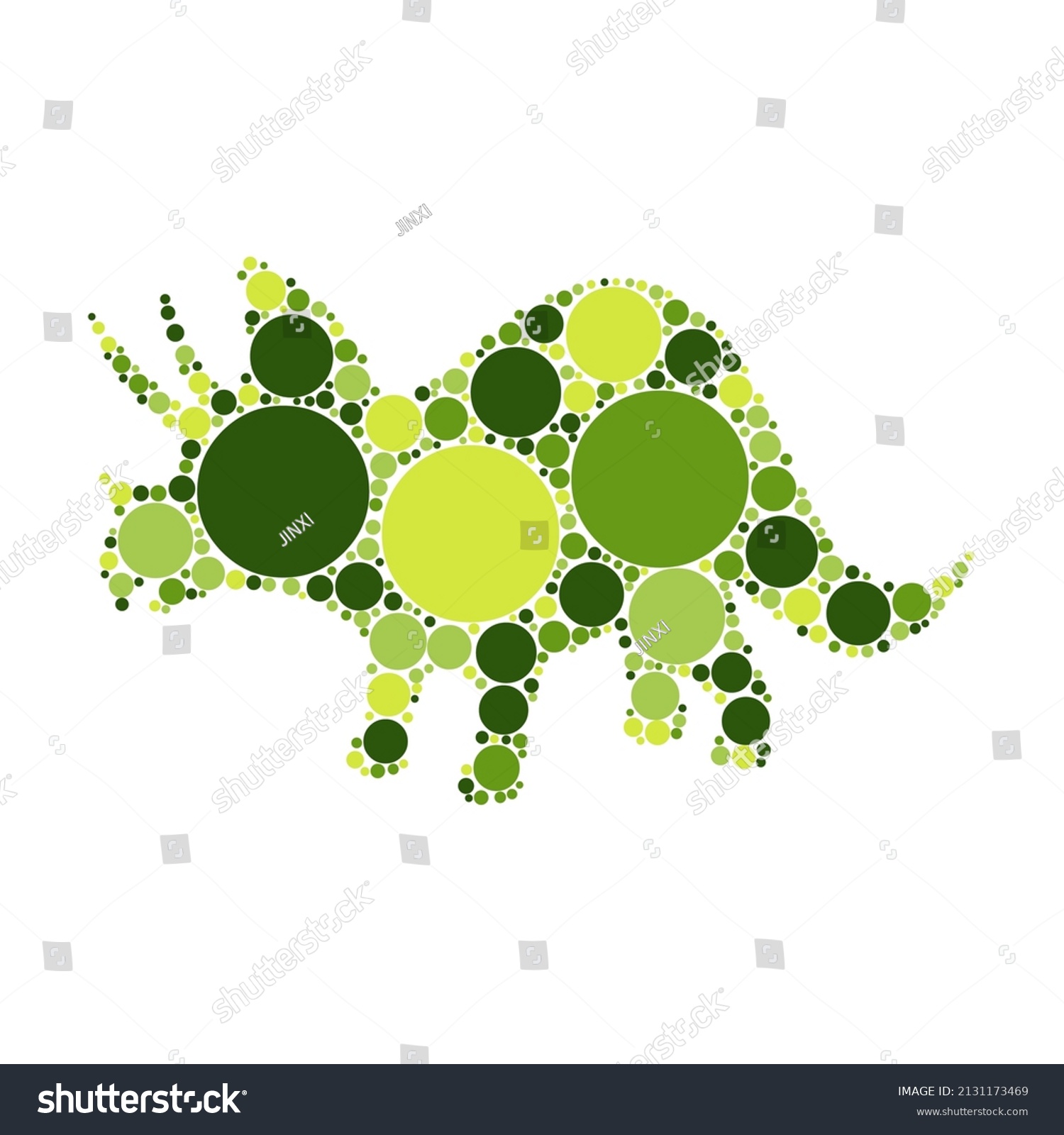 Dinosaur Color Circle Vector Illustrator Stock Vector (Royalty Free ...