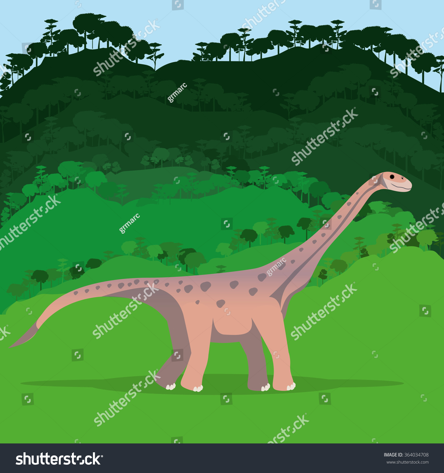 Dinosaur Concept Design Stock Vector (Royalty Free) 364034708