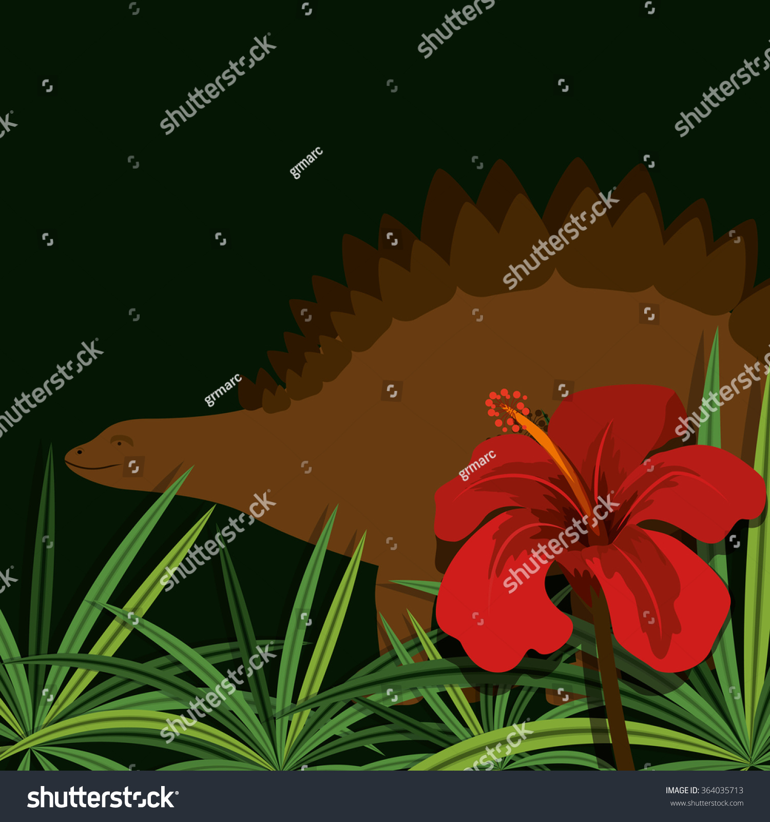 Dinosaur Concept Design Stock Vector (Royalty Free) 364035713 ...