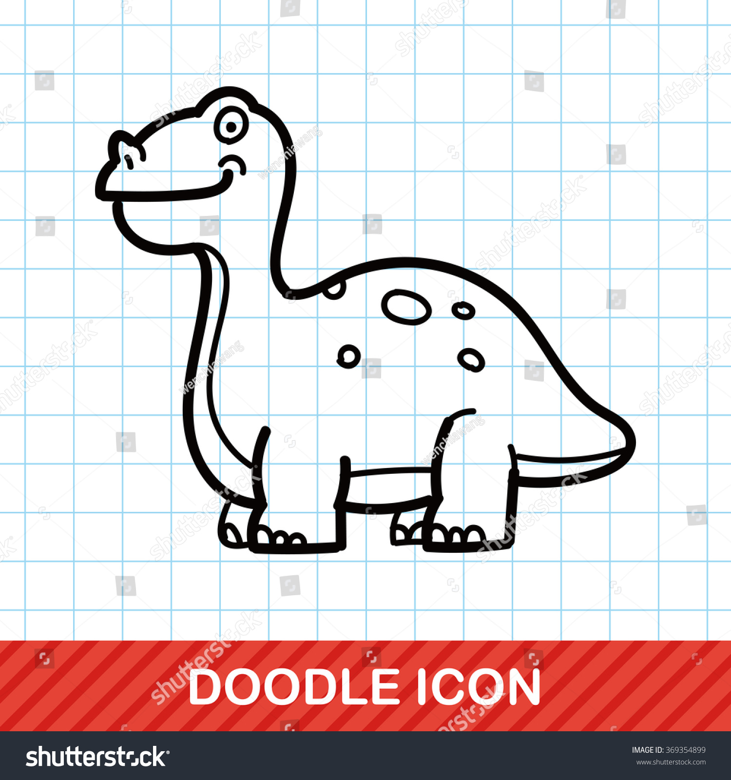 Dinosaur Doodle Stock Vector (Royalty Free) 369354899 | Shutterstock