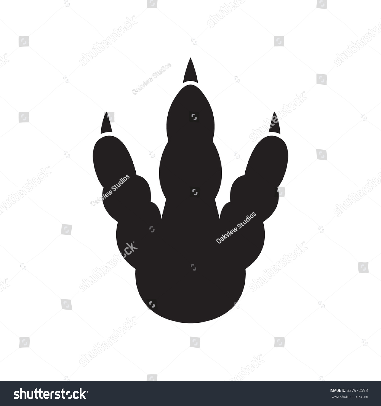 Dinosaur Footprint Vector Illustration: vector de stock (libre de ...