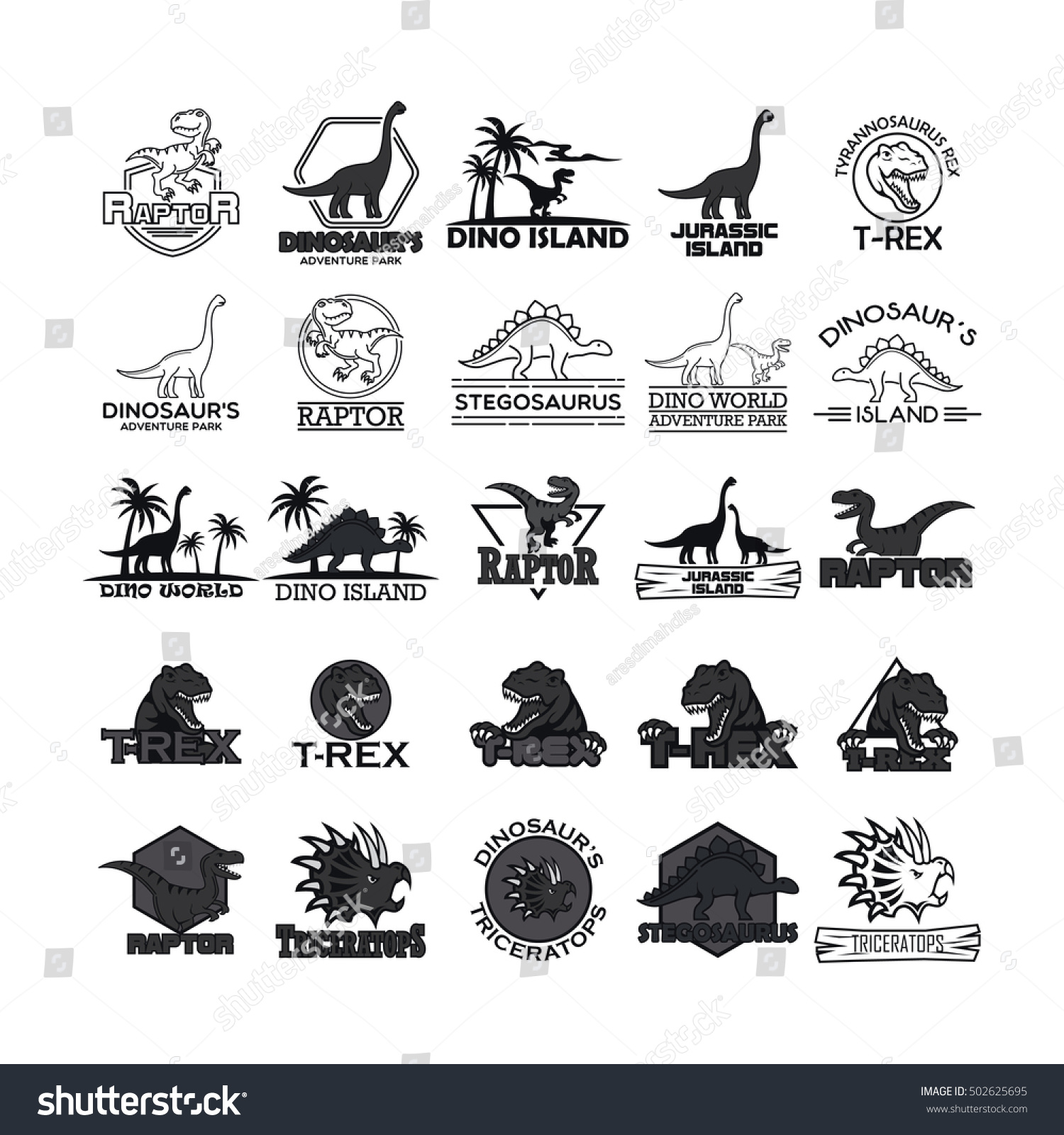Dinosaur Logo Stock Vector (Royalty Free) 502625695 - Shutterstock