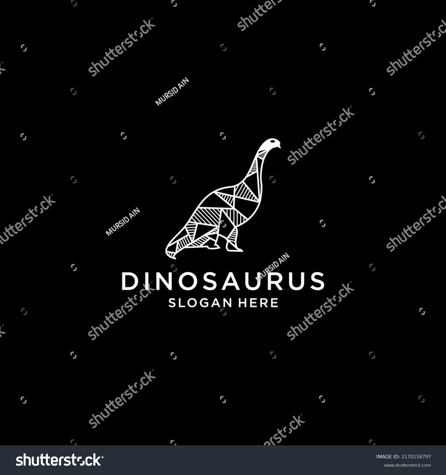 Dinosaur Logo Design Icon Template Stock Vector (Royalty Free ...