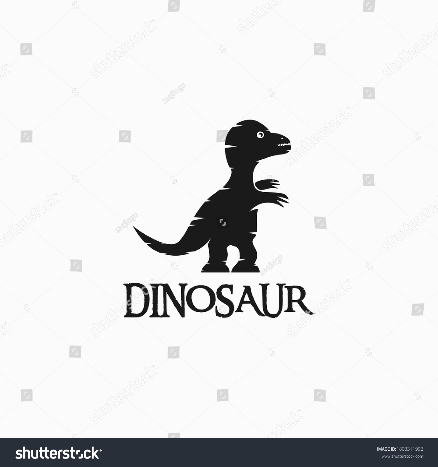 Dinosaur Logo Vector Animals: เวกเตอร์สต็อก (ปลอดค่าลิขสิทธิ์) 1803311992