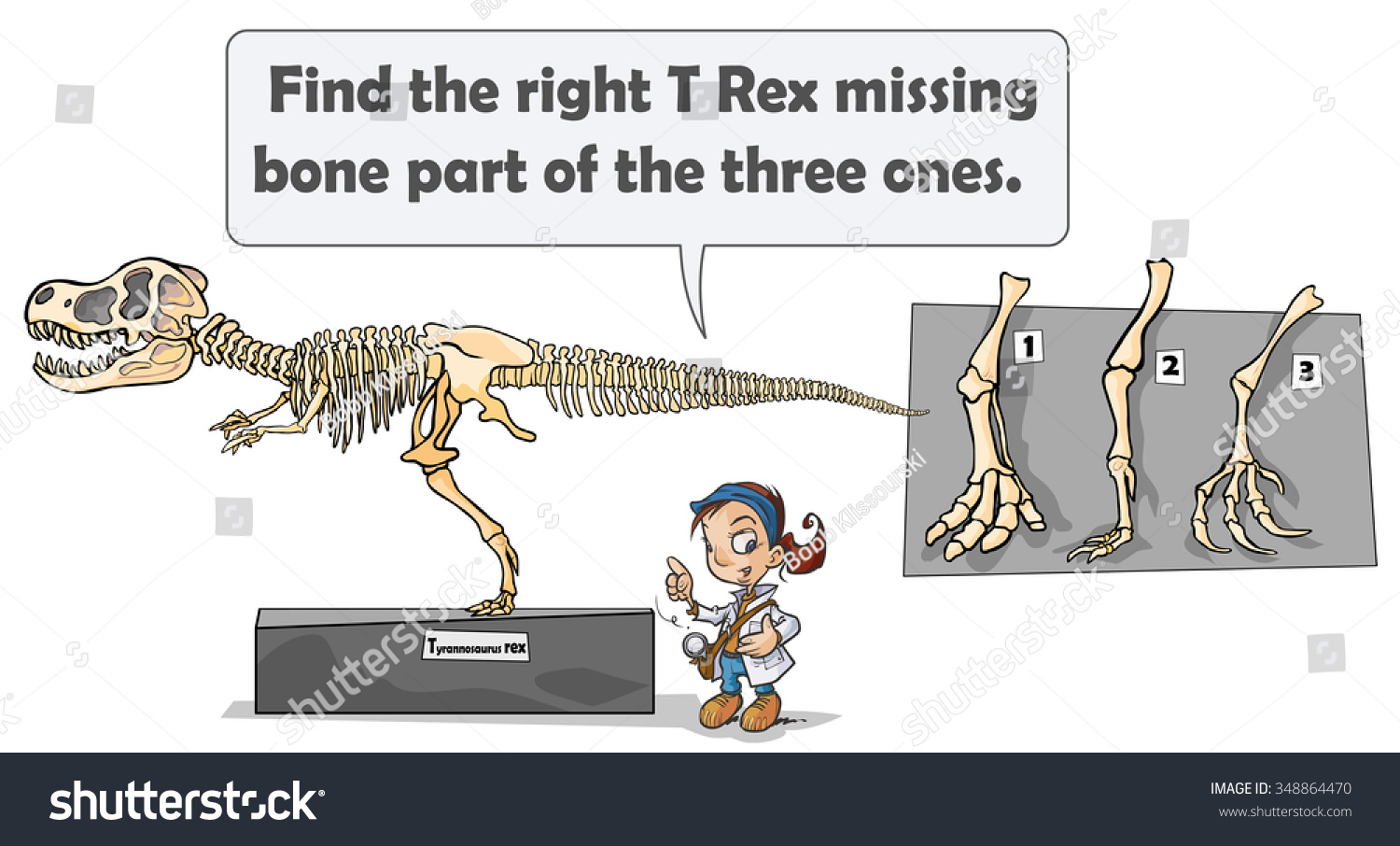 Dinosaur Skeleton Game 库存矢量图（免版税）348864470 | Shutterstock