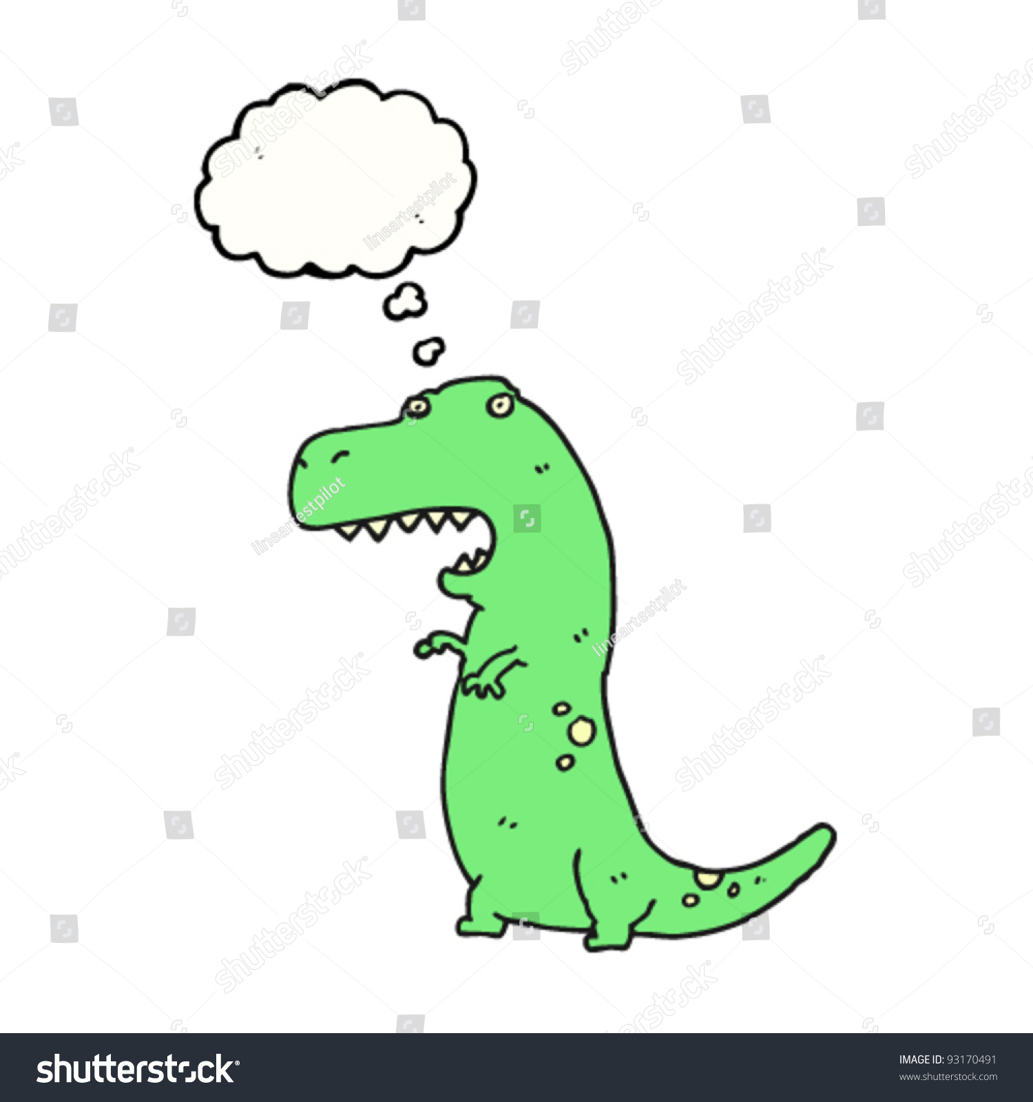 Dinosaur Thought Bubble Cartoon Stock Vector (Royalty Free) 93170491 ...