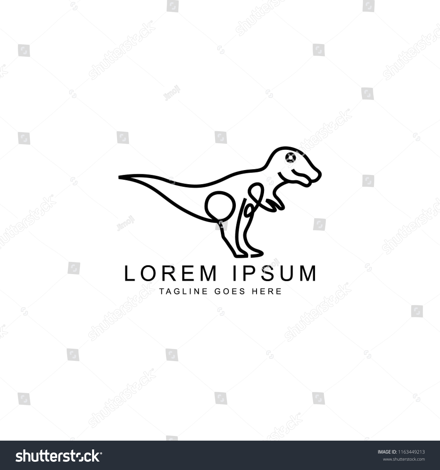 Dinosaurus Logo Template Stock Vector (Royalty Free) 1163449213 ...