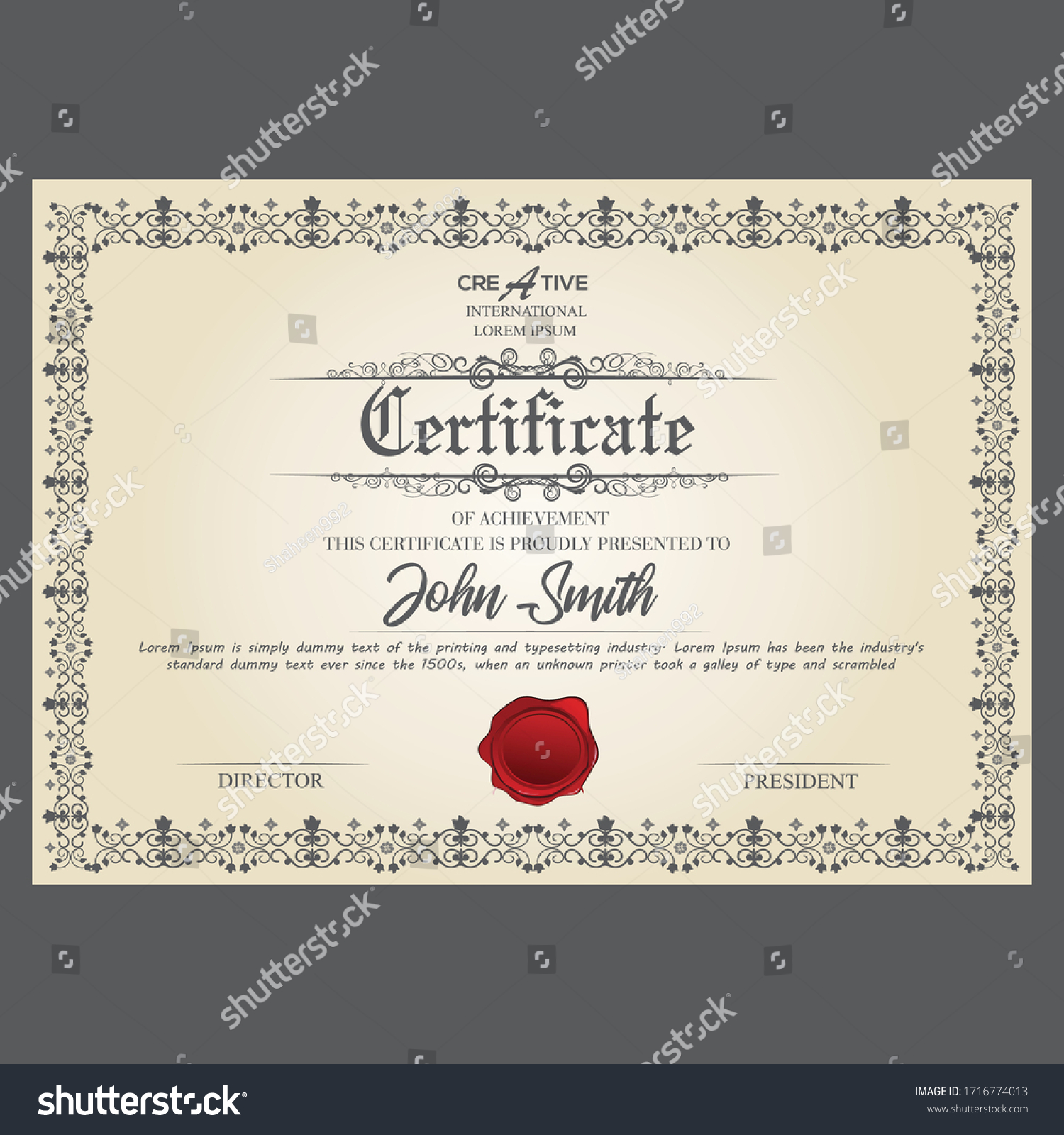 Diploma Certificate Design Template Vector Stock Vector (Royalty Free ...