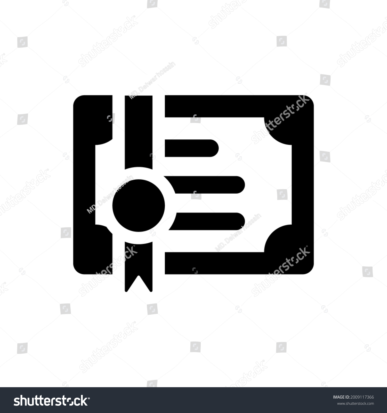 Diploma Certificate Icon Vector Eps File Stock Vector (Royalty Free ...