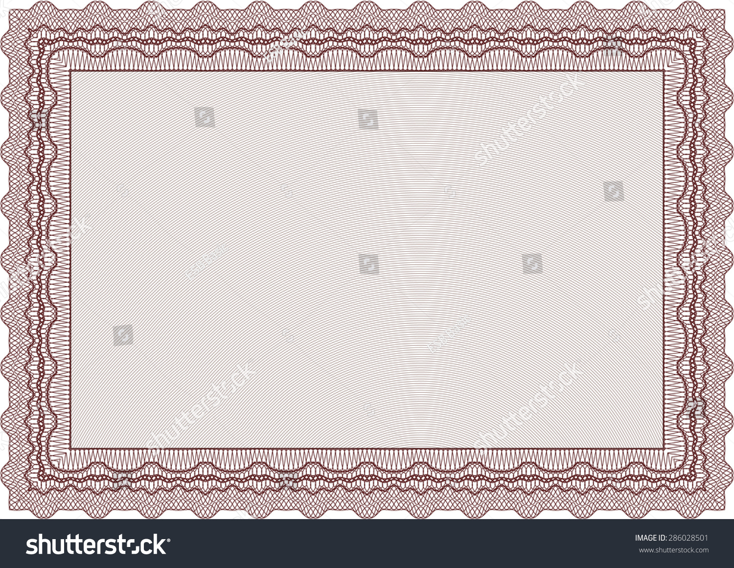 Diploma Frame Certificate Template Vectorcordial Design: стоковая ...