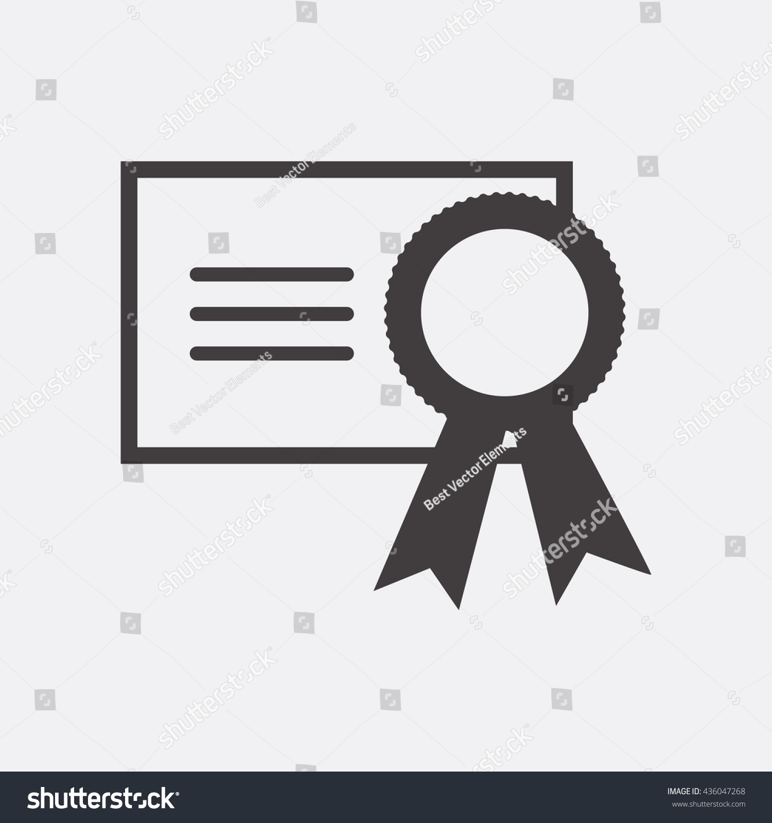 Diploma Icon Stock Vector Illustration 436047268 : Shutterstock