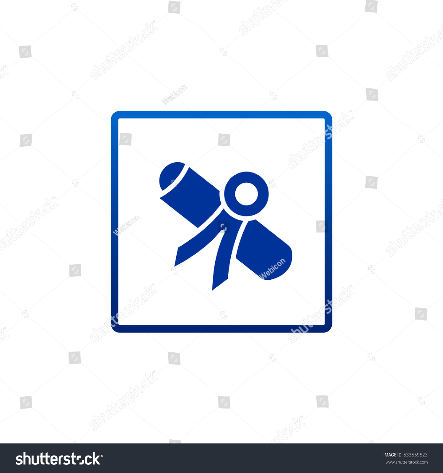 Diploma Icon Vector Stock Vector (Royalty Free) 533559523 | Shutterstock