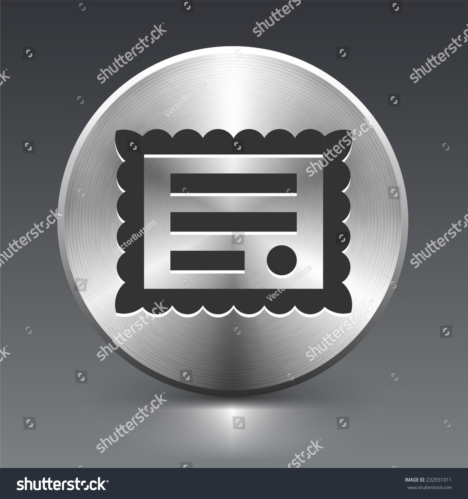 Diploma On Silver Round Button Stock Vector (Royalty Free) 232931011 ...