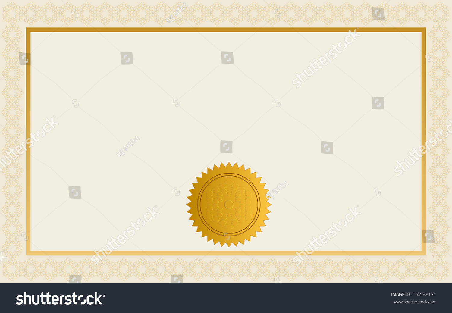 Diploma Template Jpeg Version Available Gallery Stock Vector (Royalty ...