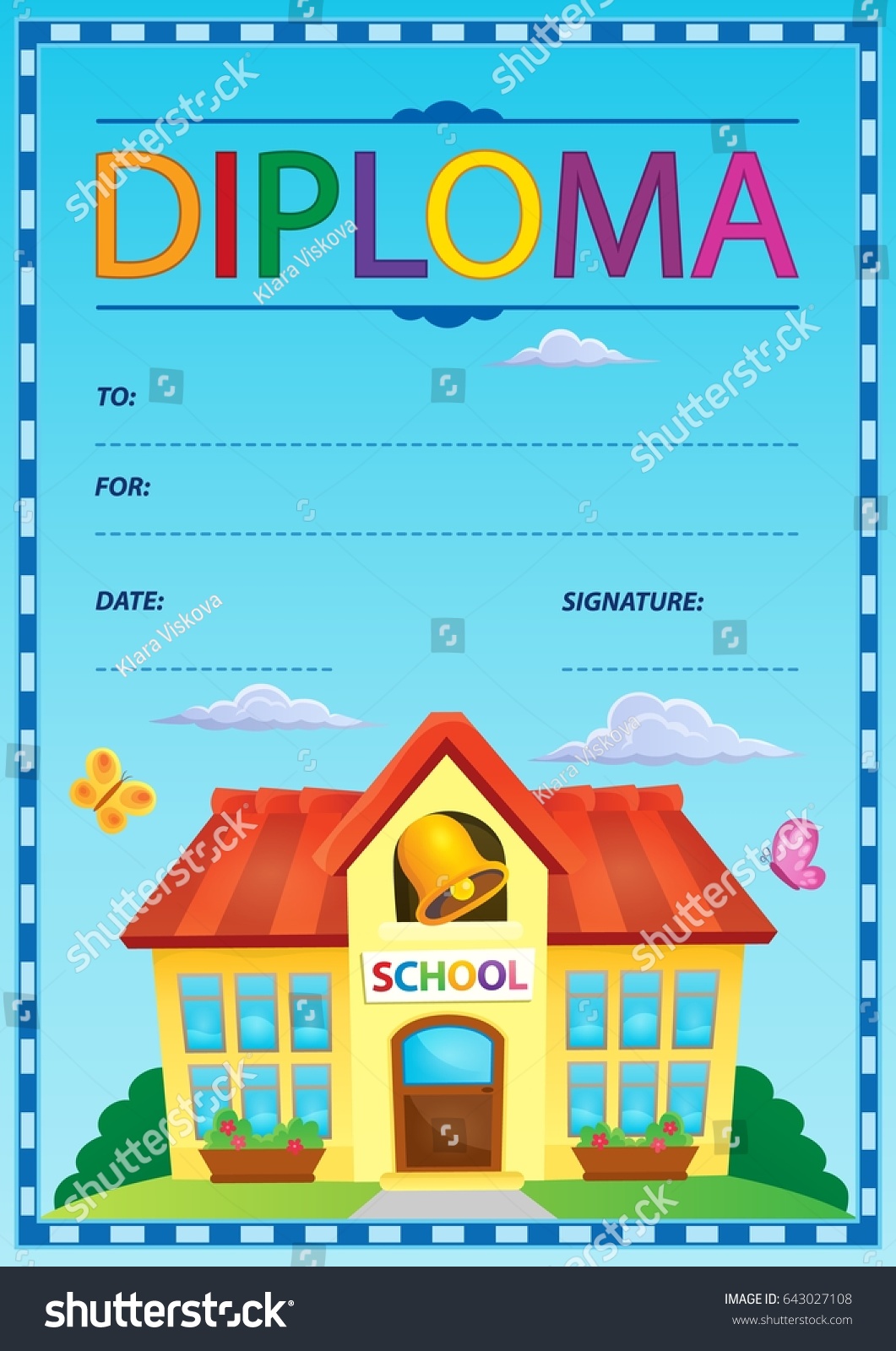 Diploma Theme Image 3 Eps10 Vector Stock Vector (Royalty Free ...