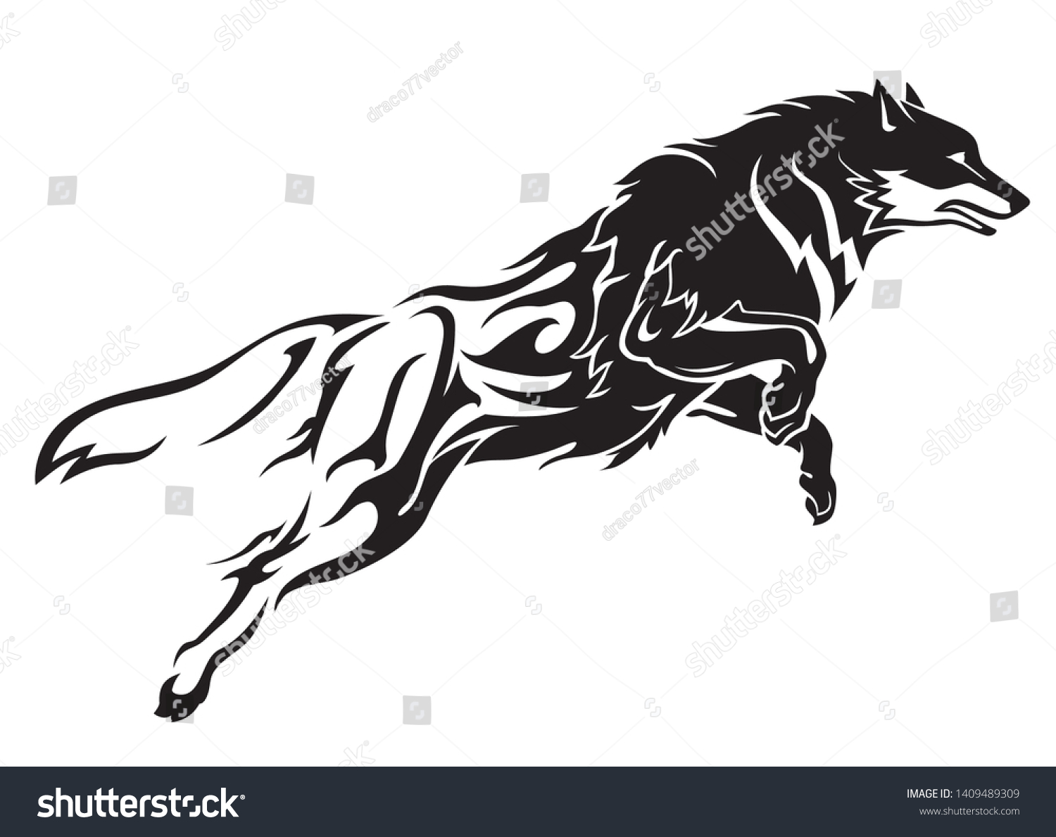206 Leaping wolf Images, Stock Photos & Vectors | Shutterstock