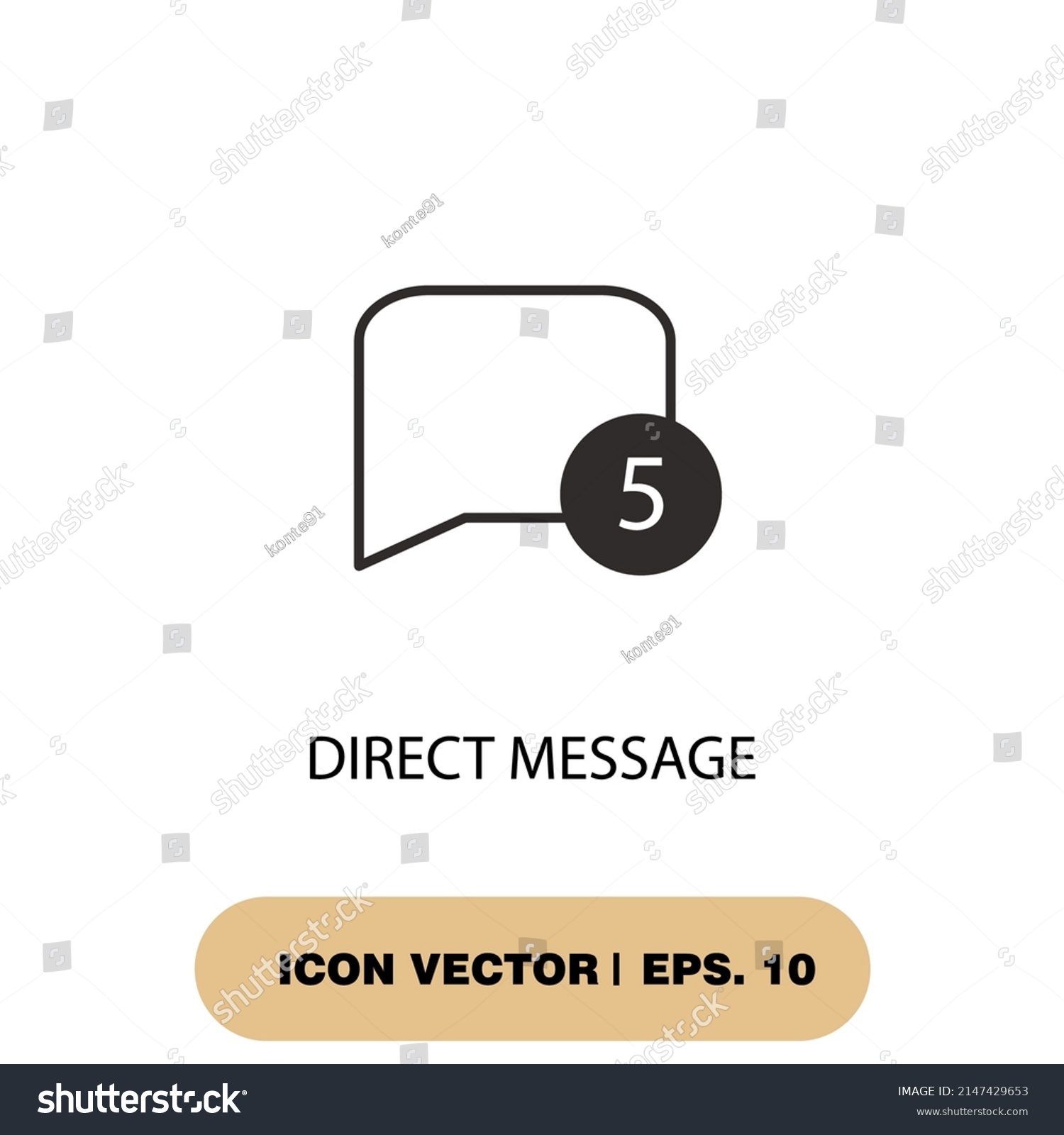 Direct Message Icons Symbol Vector Elements Stock Vector (Royalty Free ...