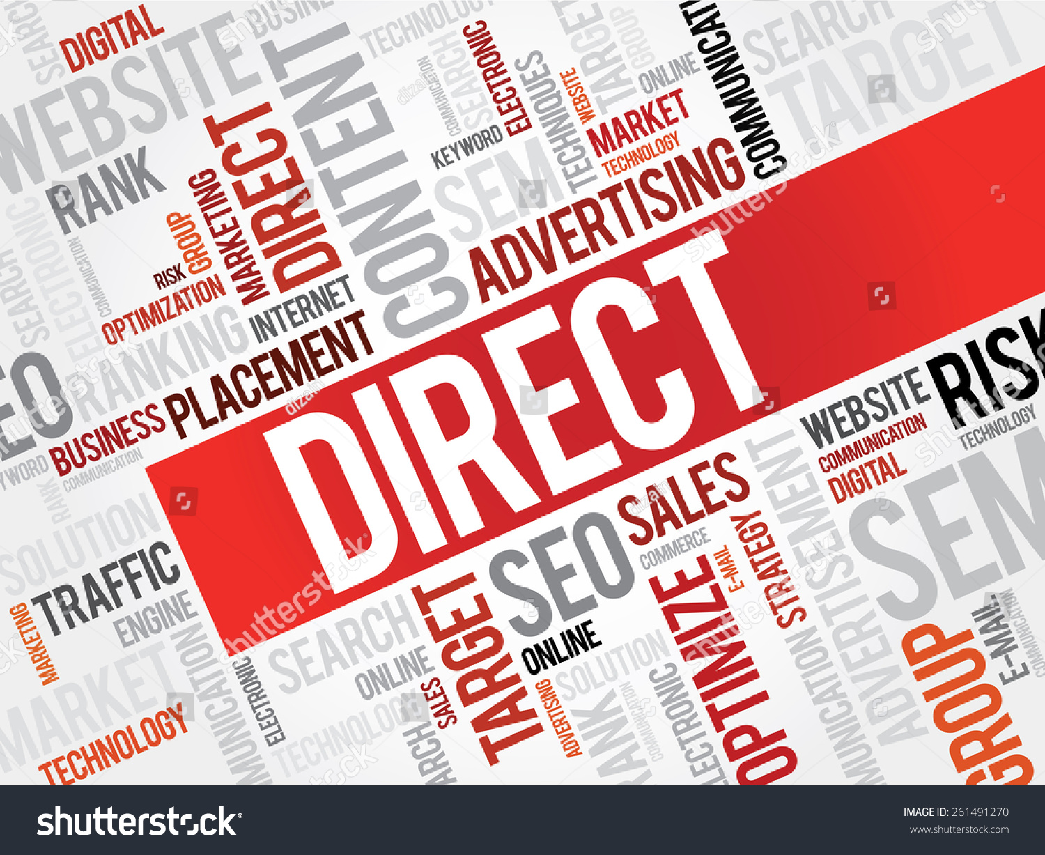 Direct Word Cloud Business Concept Stock Vector (Royalty Free) 261491270